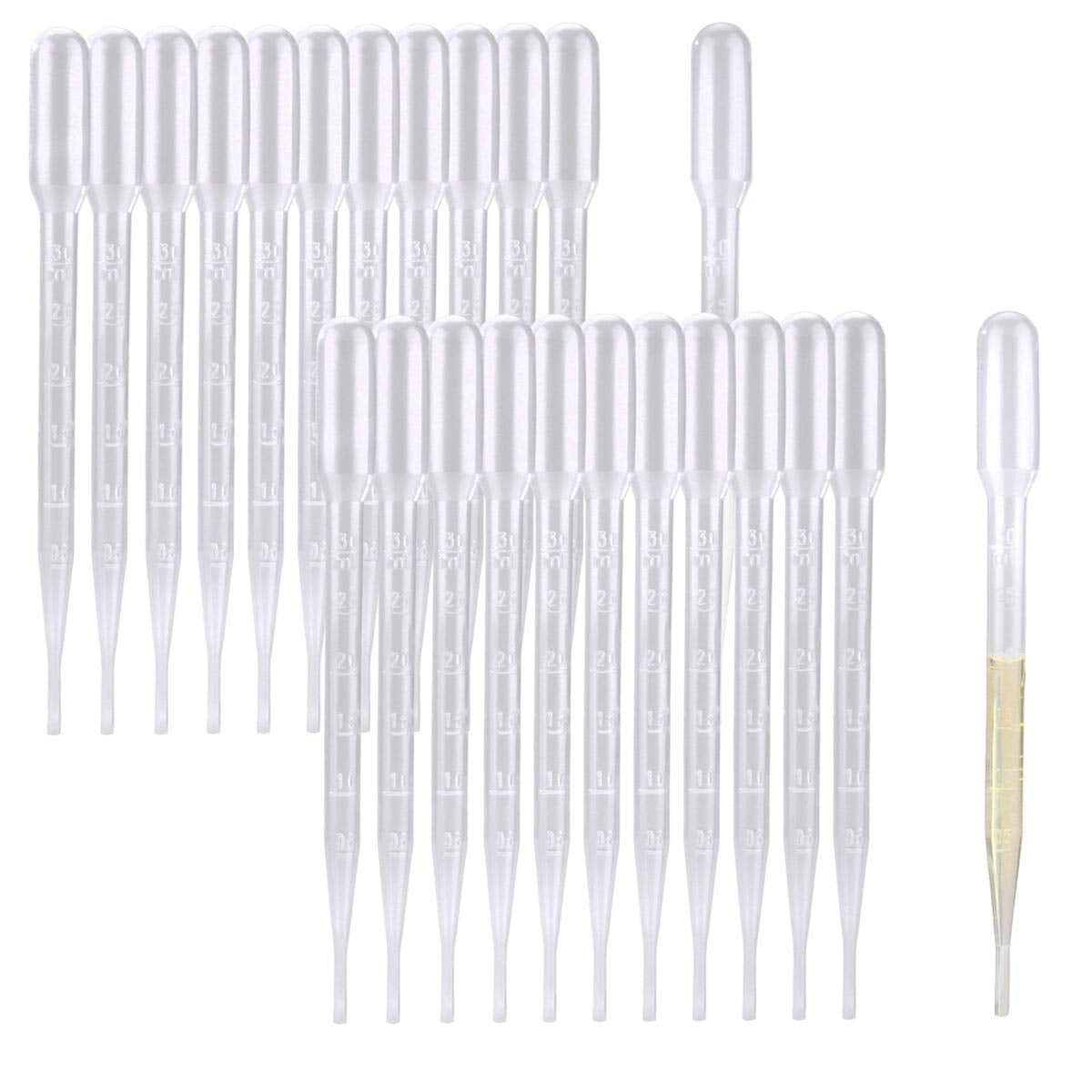 Ludlz 50PCS 3ml Disposable Plastic Transfer Pipettes, Calibrated ...