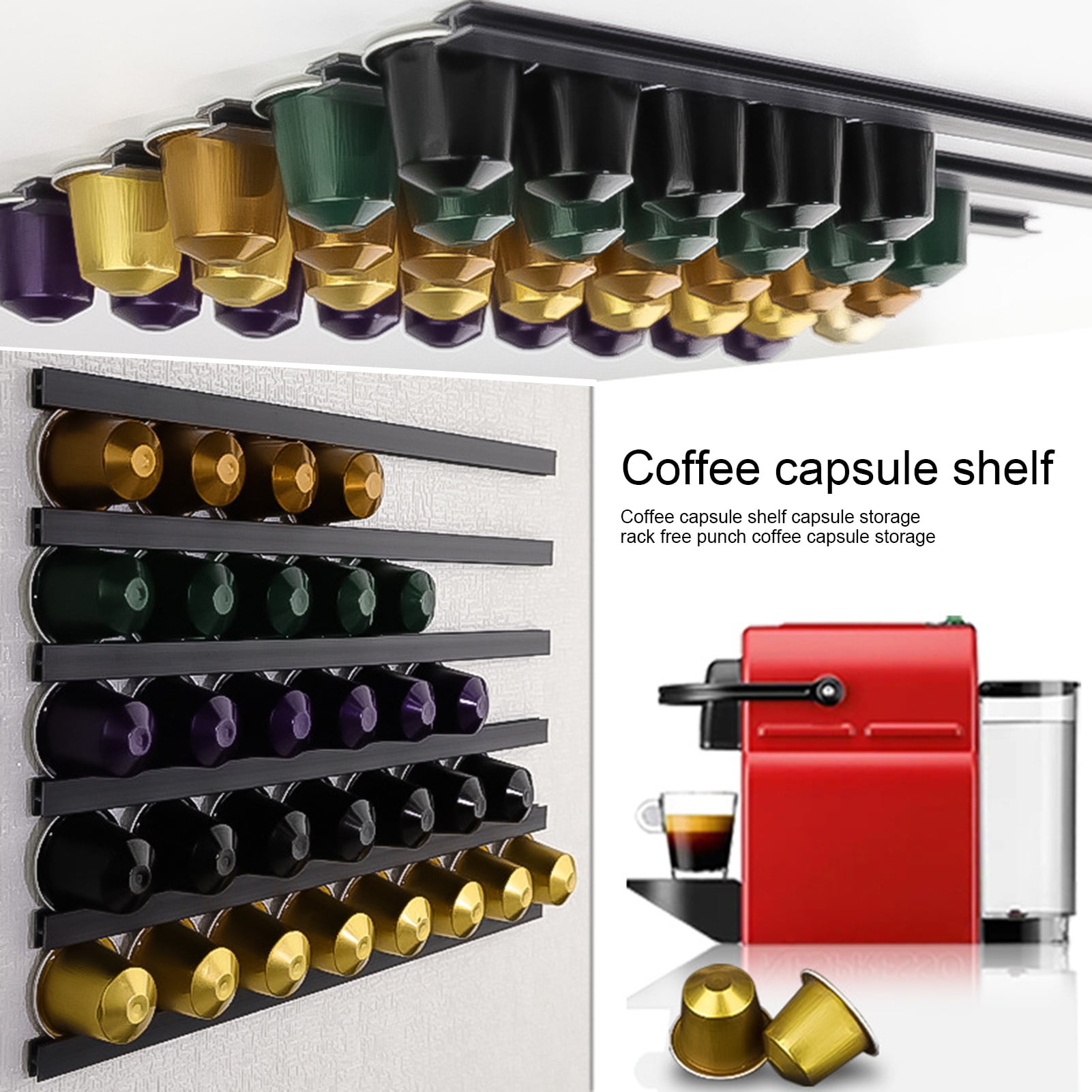 Ludlz 5Pcs/Set Coffee Capsule Holder Large Capacity Espresso Capsule ...
