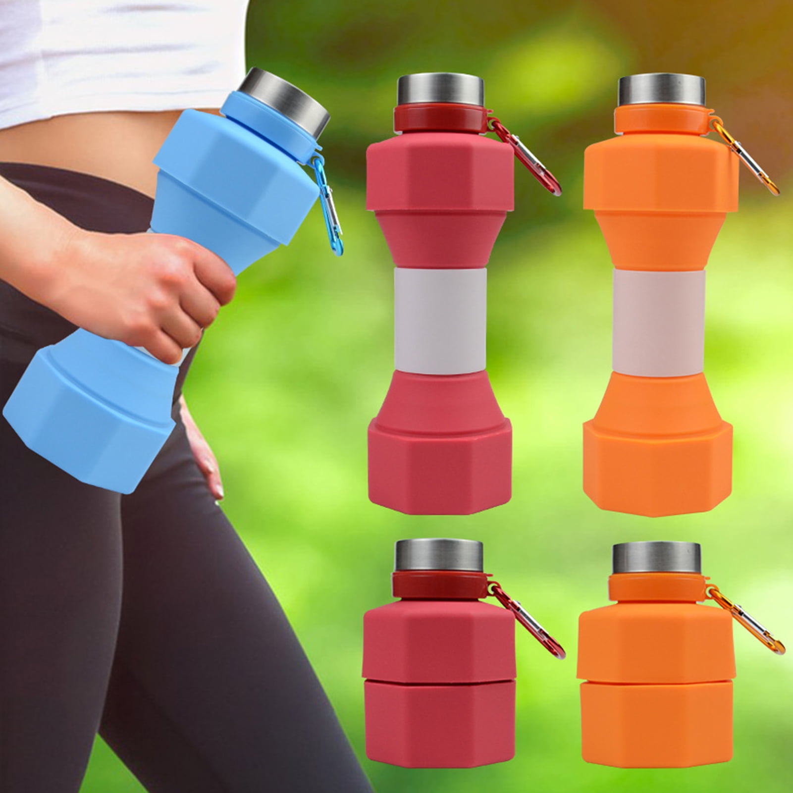 Ludlz 650ml Large Capacity Water Bottle Leakproof Good Seal Dumbbell ...