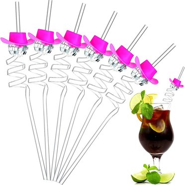 Disco Ball Straws, 6Pcs Drinking Straw Mini Ball Decorative Straws for ...