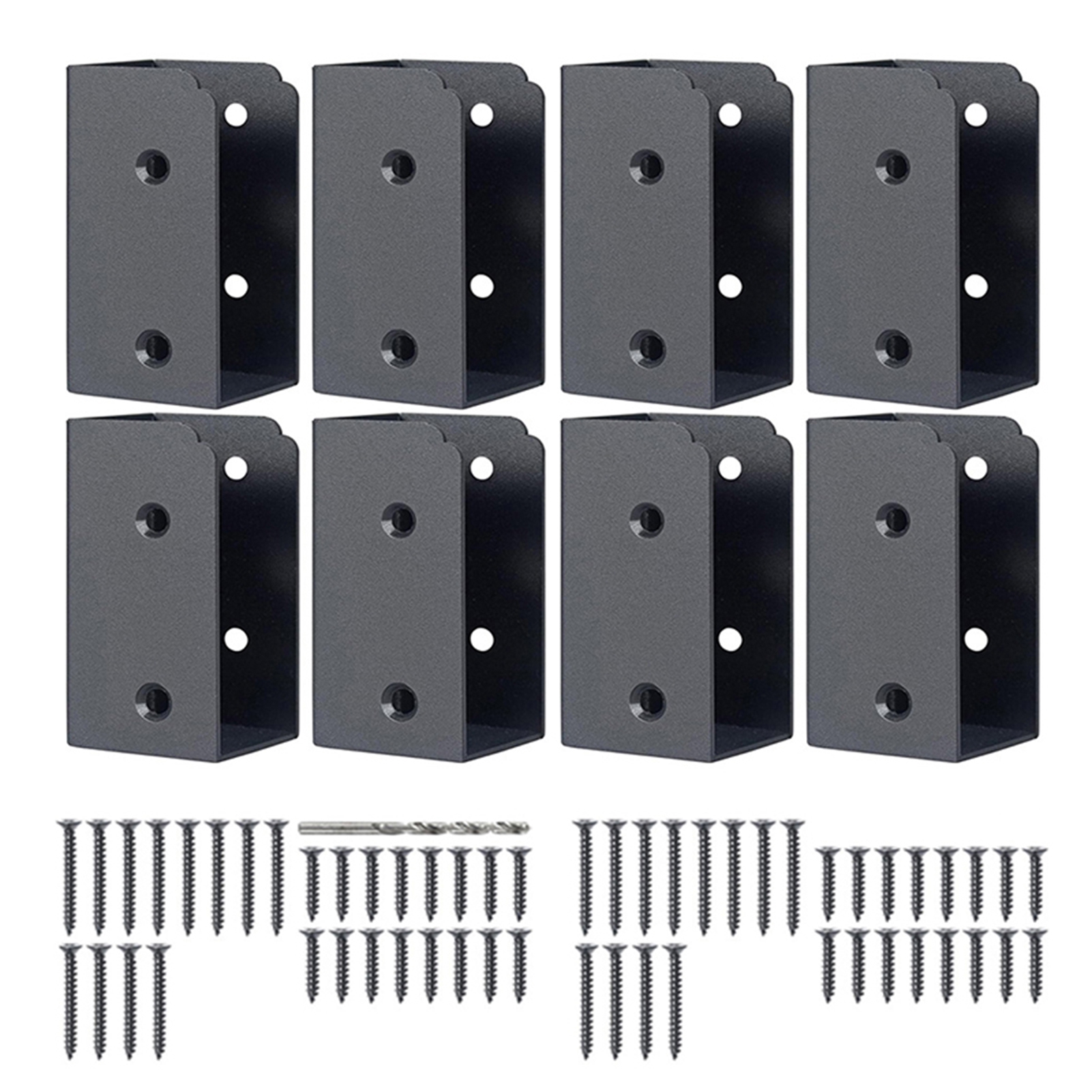 Ludlz 8PCS Stainless Steel Railing Brackets - Rustproof Deck Stair ...