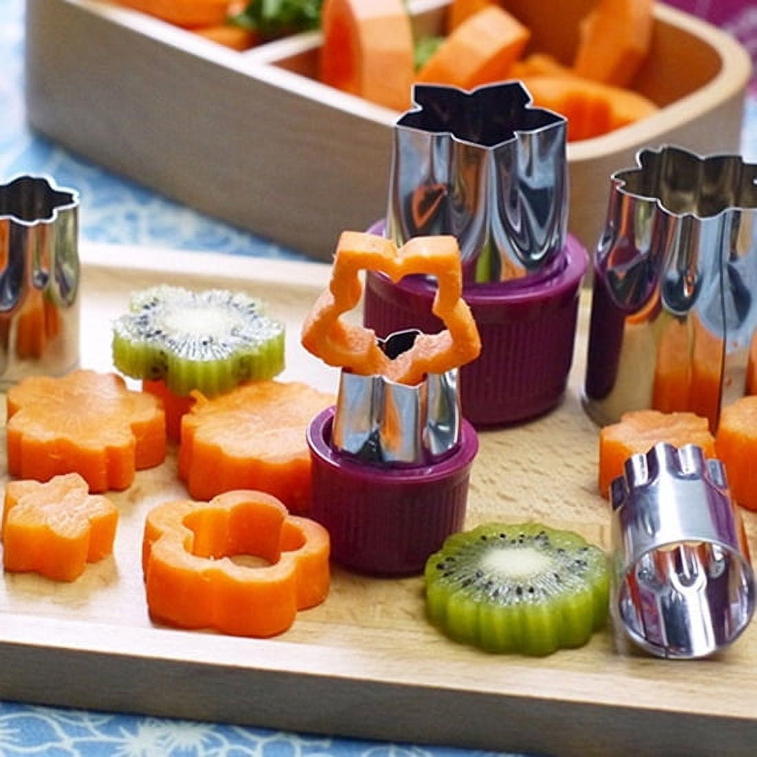 Ludlz 8Pcs Vegetable Cutter Shapes ,Mini Pie,Fruit and Cookie Stamps ...