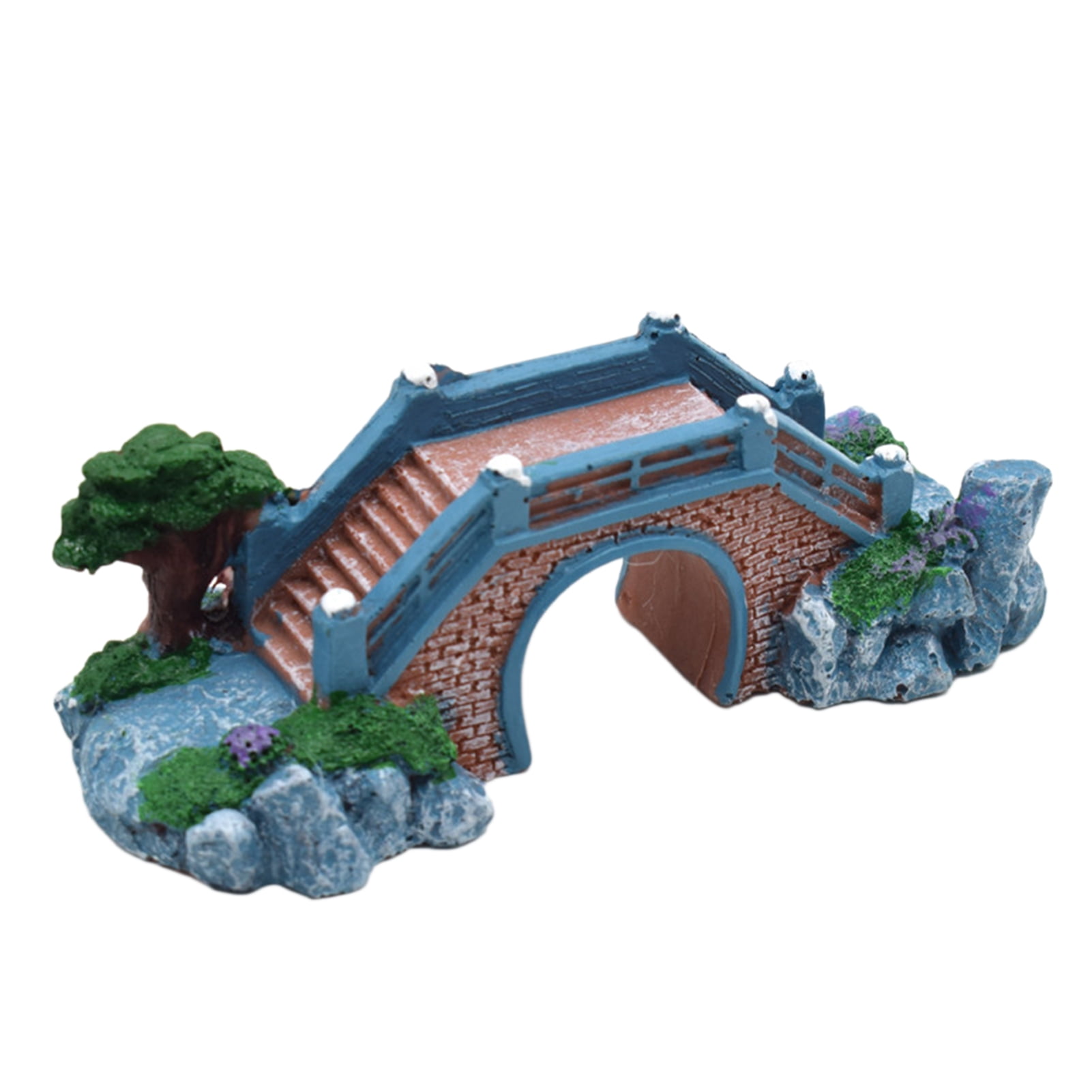 Ludlz Aquarium Decoration Arch Bridge Fish Tank Resin Bridge Tree ...
