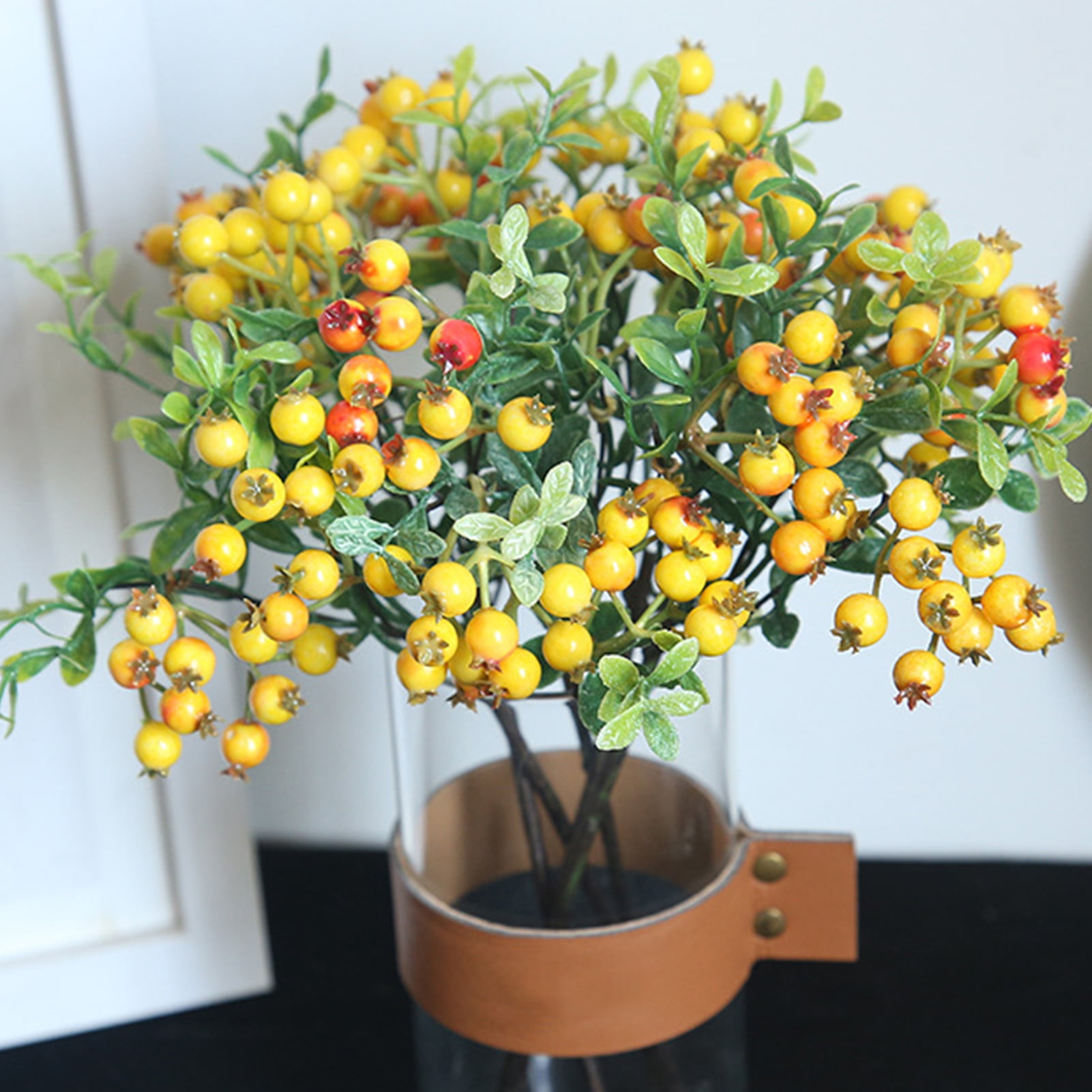 Ludlz Artificial Berries, Artificial Blueberry with Stems Fake ...