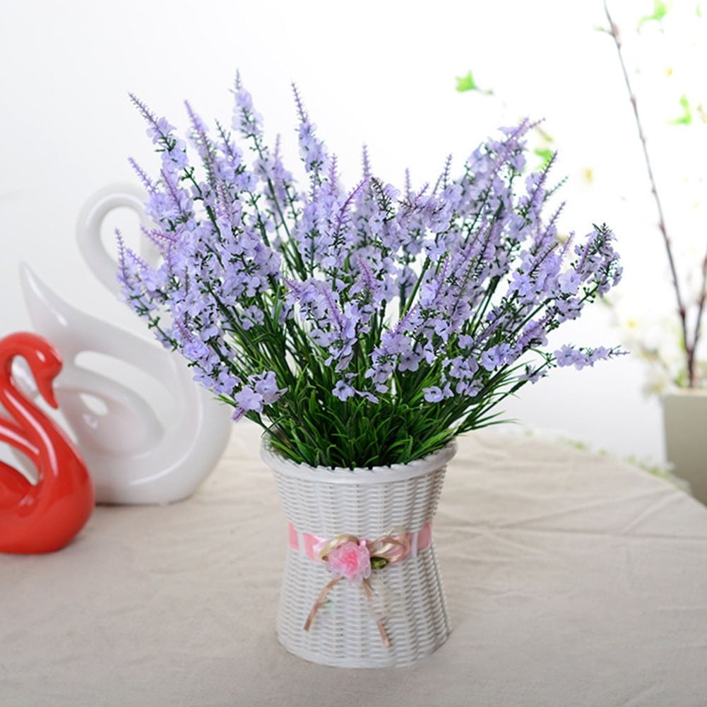 Ludlz Artificial Lavender Plant with Silk Flowers for Wedding Decor and ...