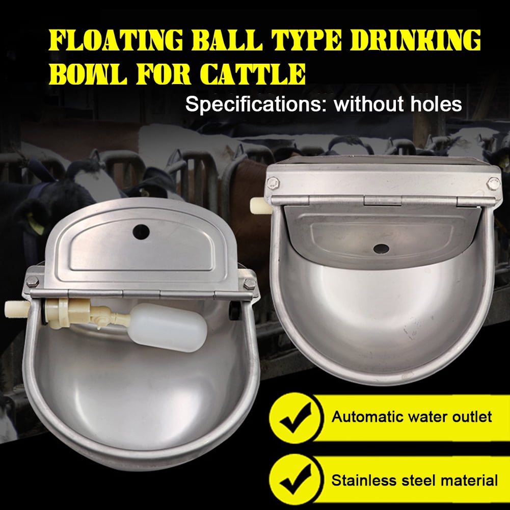 Ludlz Automatic Cow Drinking Water Bowl Dispenser Stainless Steel Farm ...