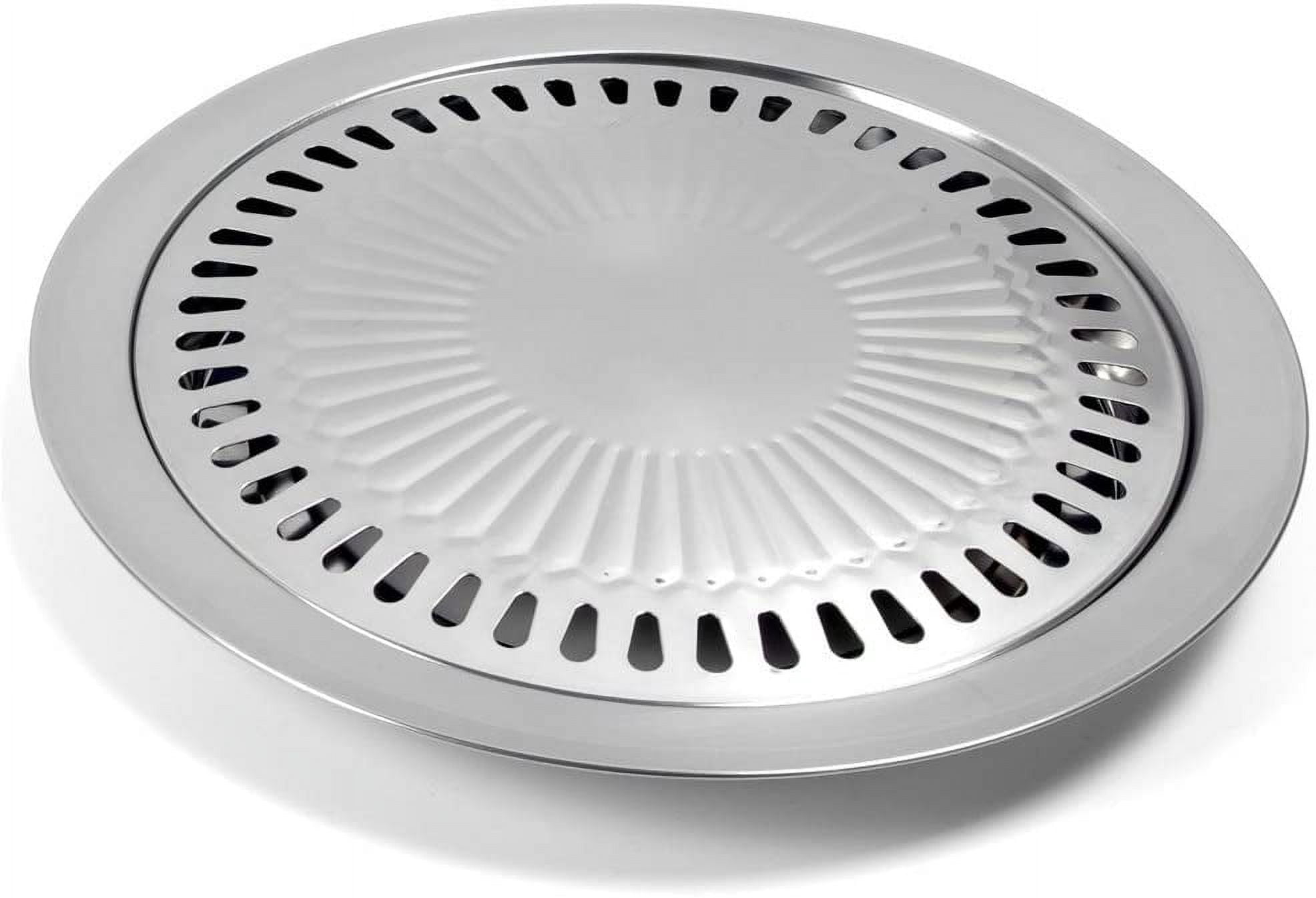 Ludlz BBQ Grill Pan, Stainless Steel Non-Stick Roasting Smokeless ...