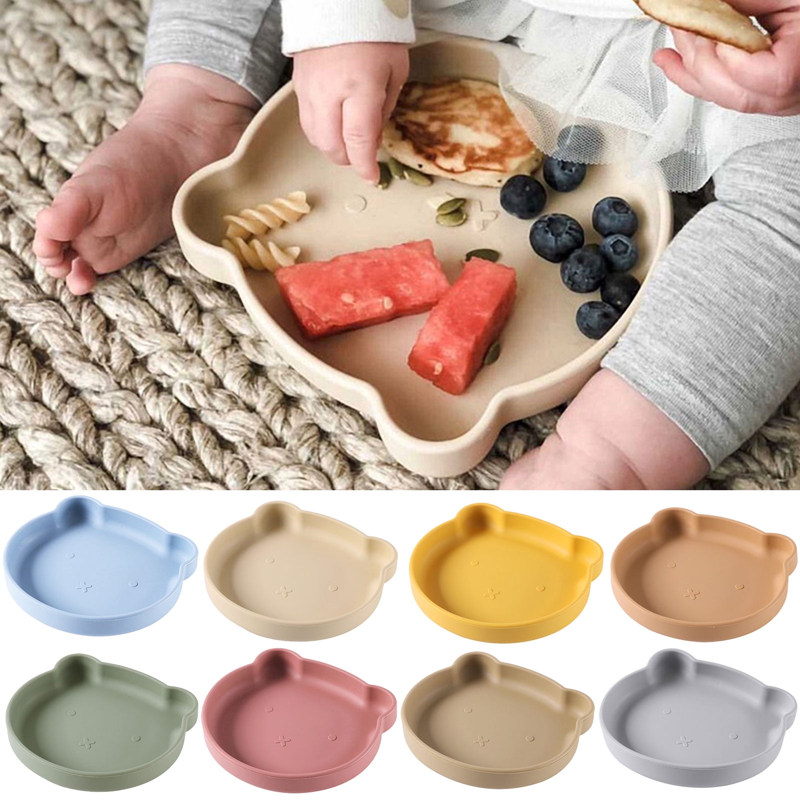 Ludlz Baby Feeding Tray Anti-fall Lovely Safety Food Grade Suction Cup ...