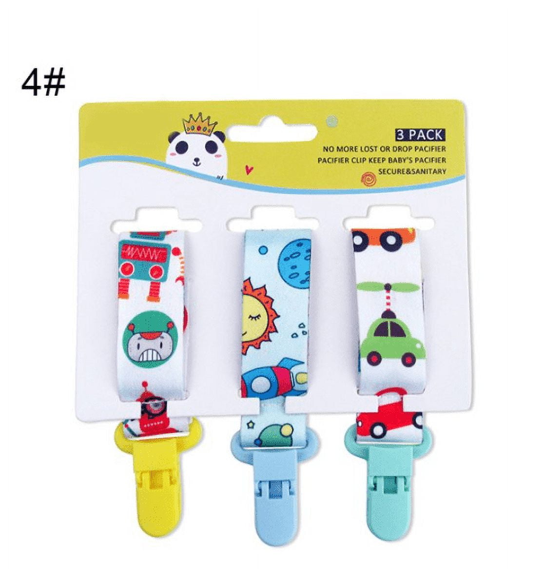 Windfall Baby Pacifier Clips, 3Pcs Universal Holder Leash, Teething ...