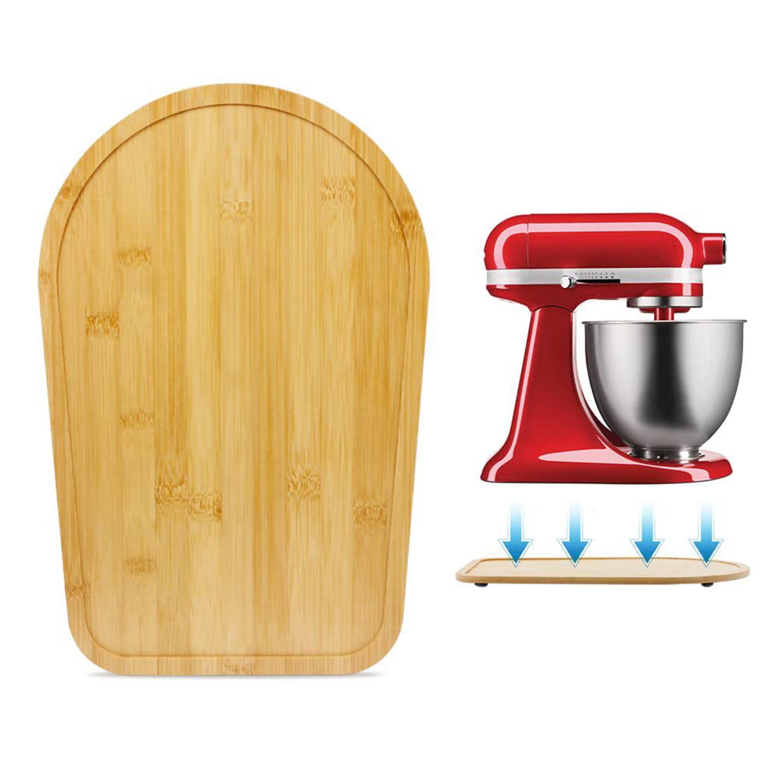 Ludlz Blender Moving Tray Convenient Bamboo Mixer Slider Tray Durable ...