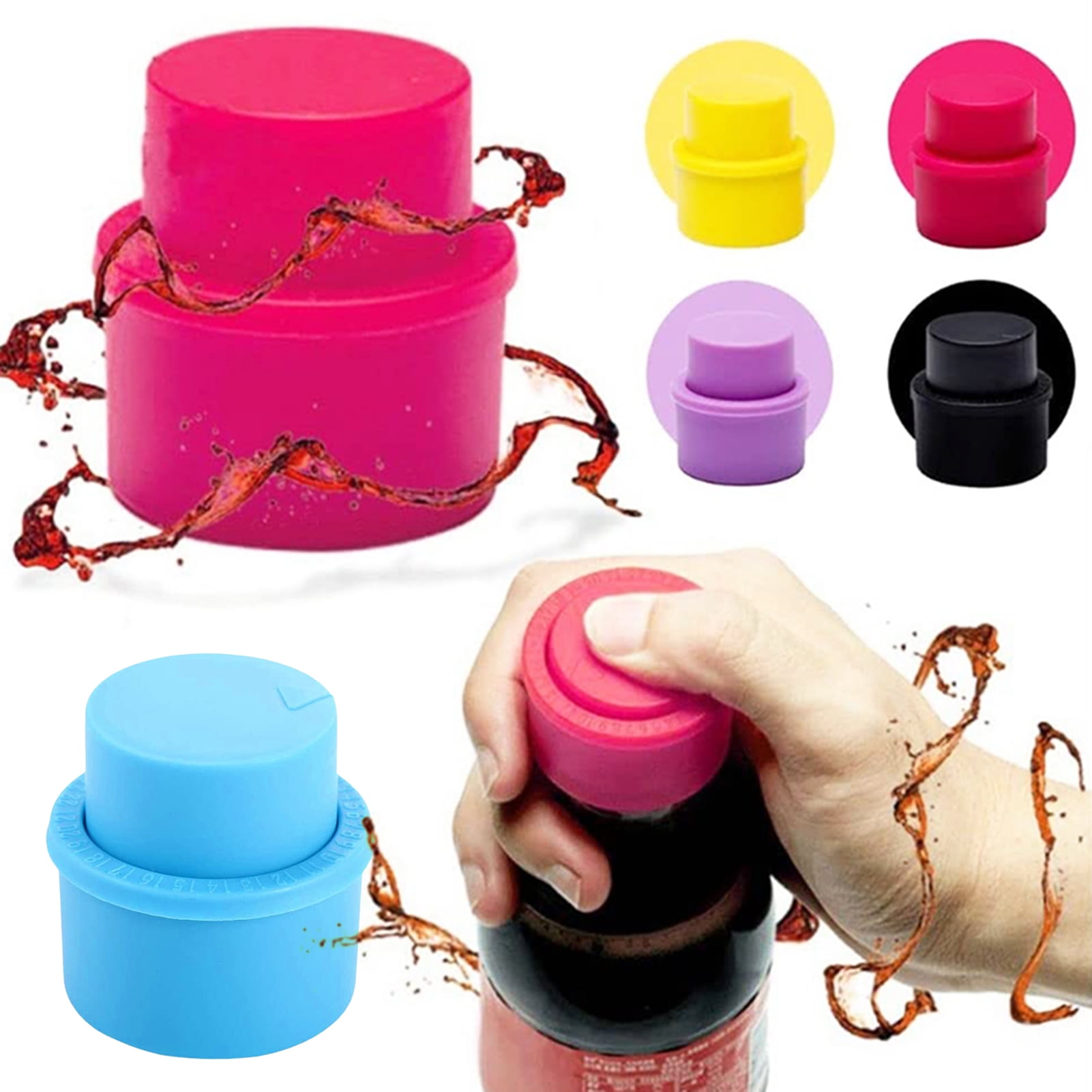 Ludlz Bottle Stopper Data Dial Design Time Adjustment Push Type Fizzy ...