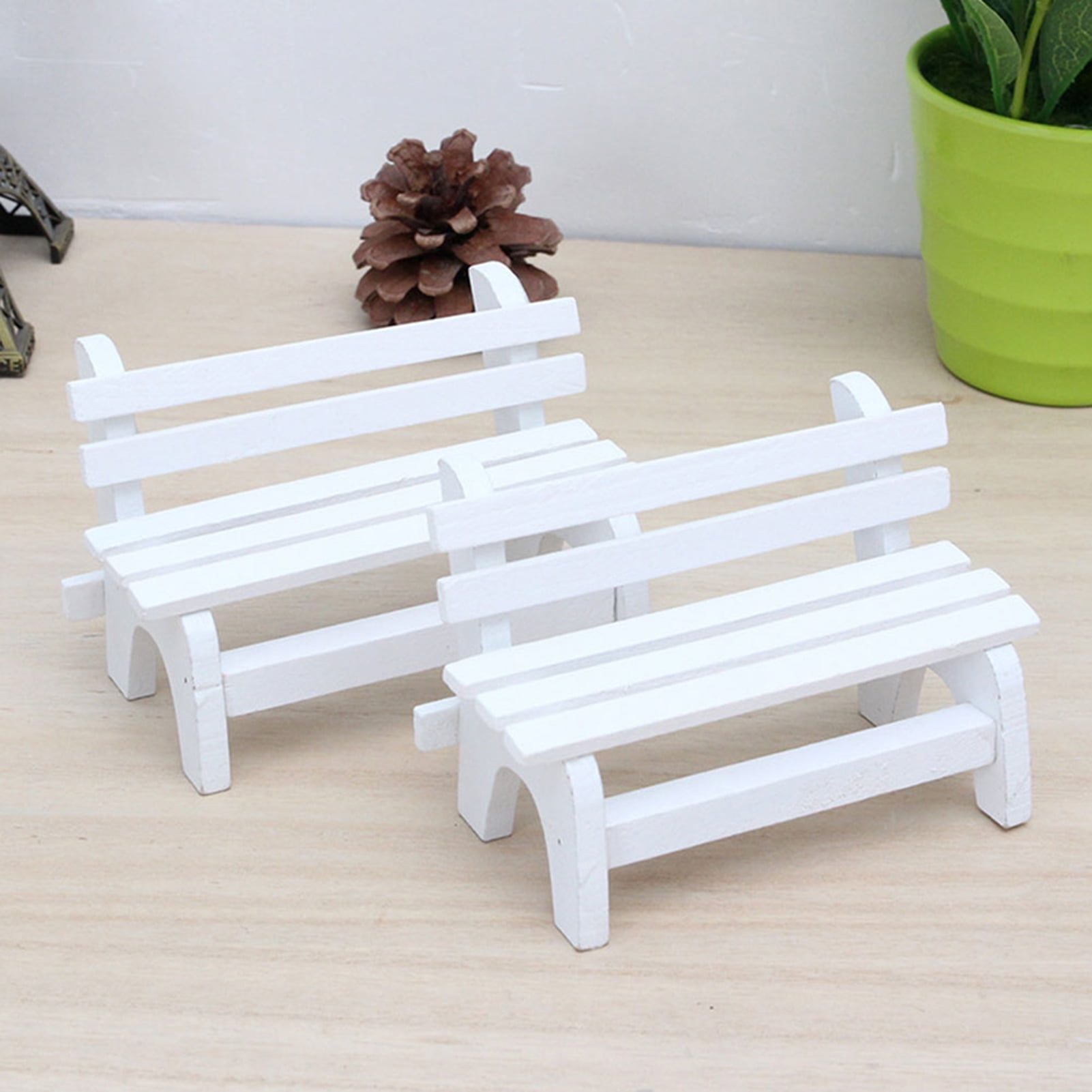 Ludlz Chair Mould Micro Sturdy Solid Color Wooden Mini White Chair for ...