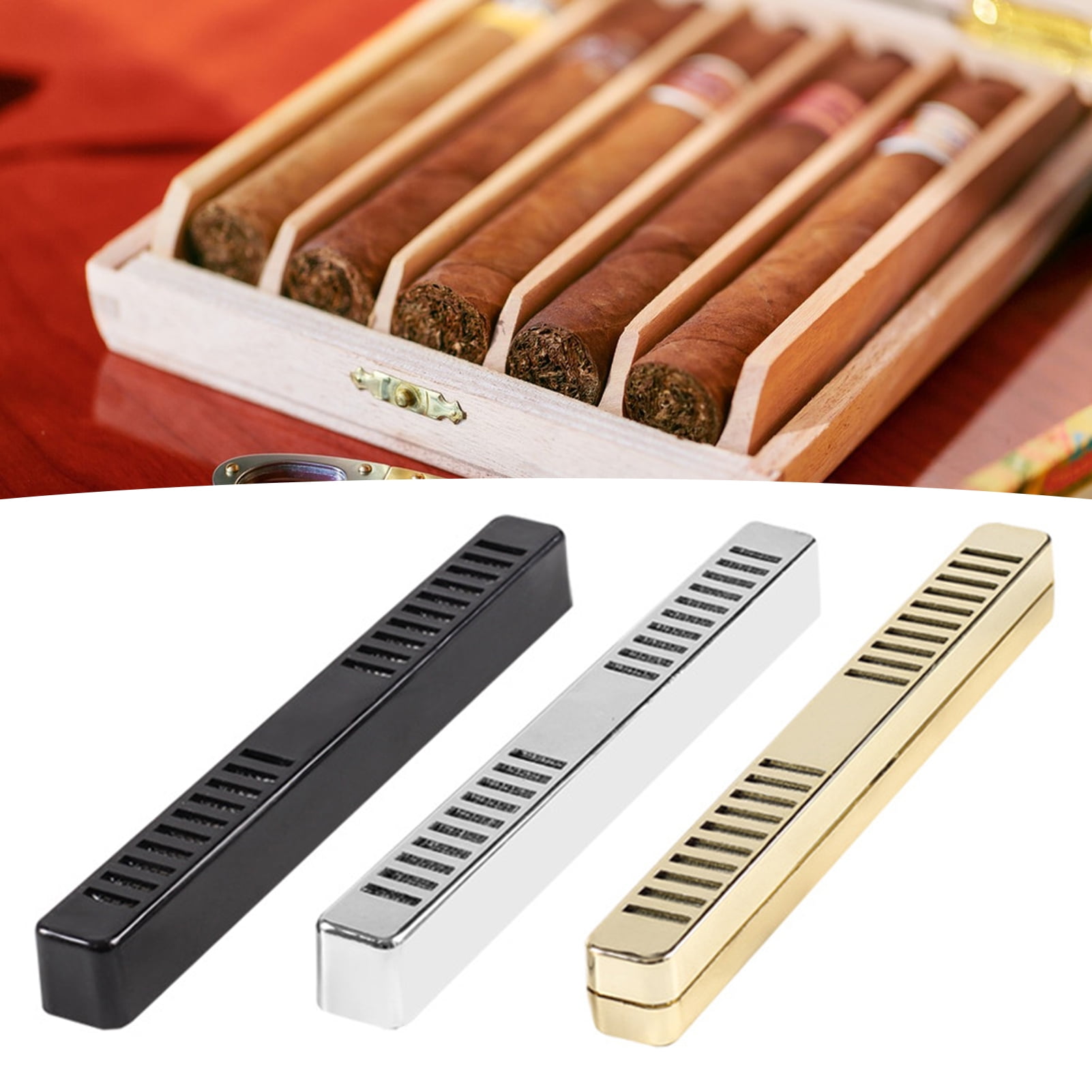 Ludlz Cigars Humidifier Soft Sponge Filling Long Strip Plastic Box ...