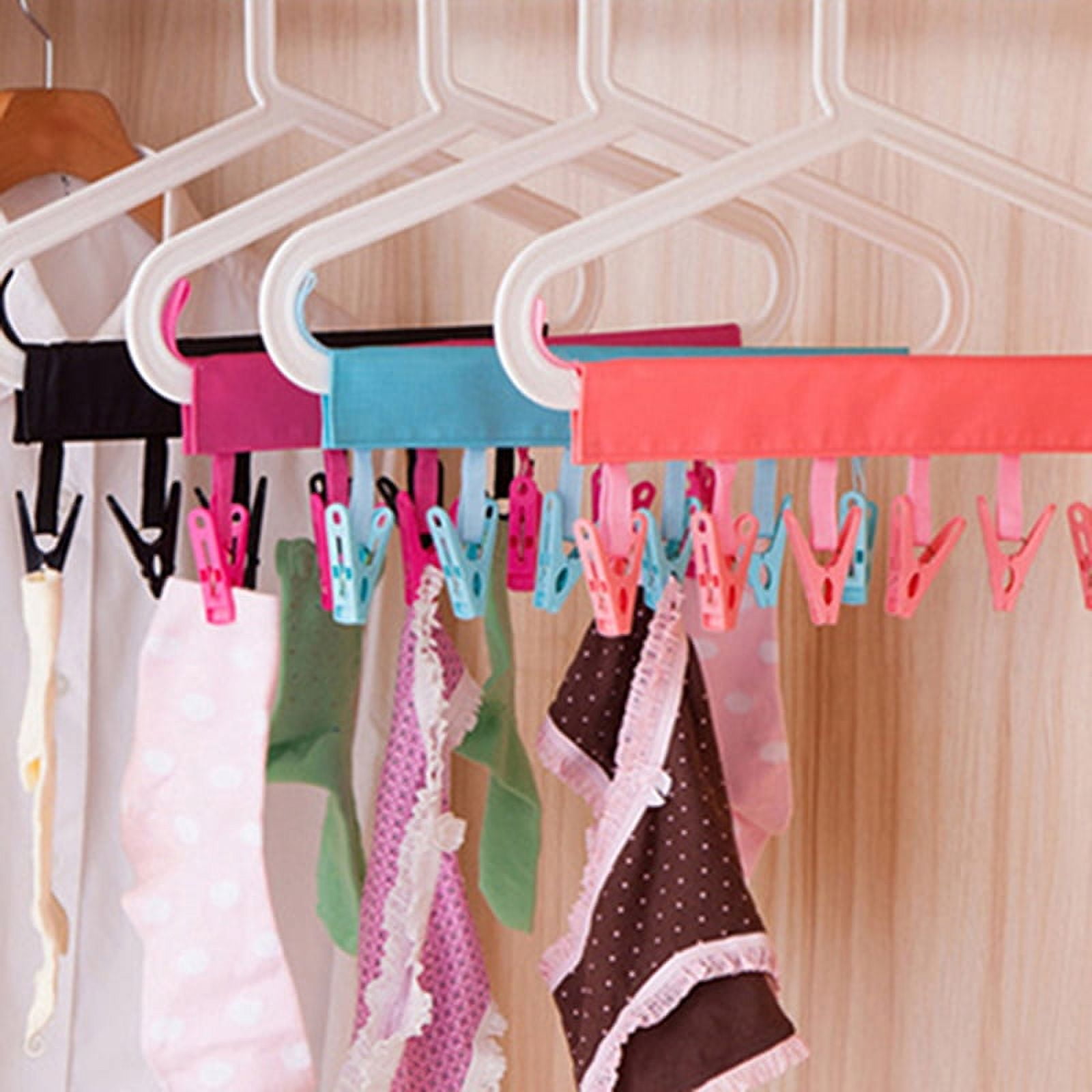 Ludlz Clip and Drip Hanger Clothes Hanger Drying Rack Portable Clothes ...