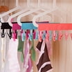 Kitwin 24 Clips Collapsible Sock Drying Rack, Rotatable Laundry Hanger ...