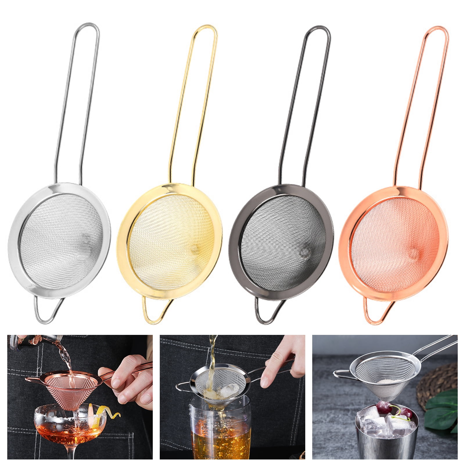 Ludlz Cocktail Strainer Quick Filtration Reusable Not Easily Deformed ...