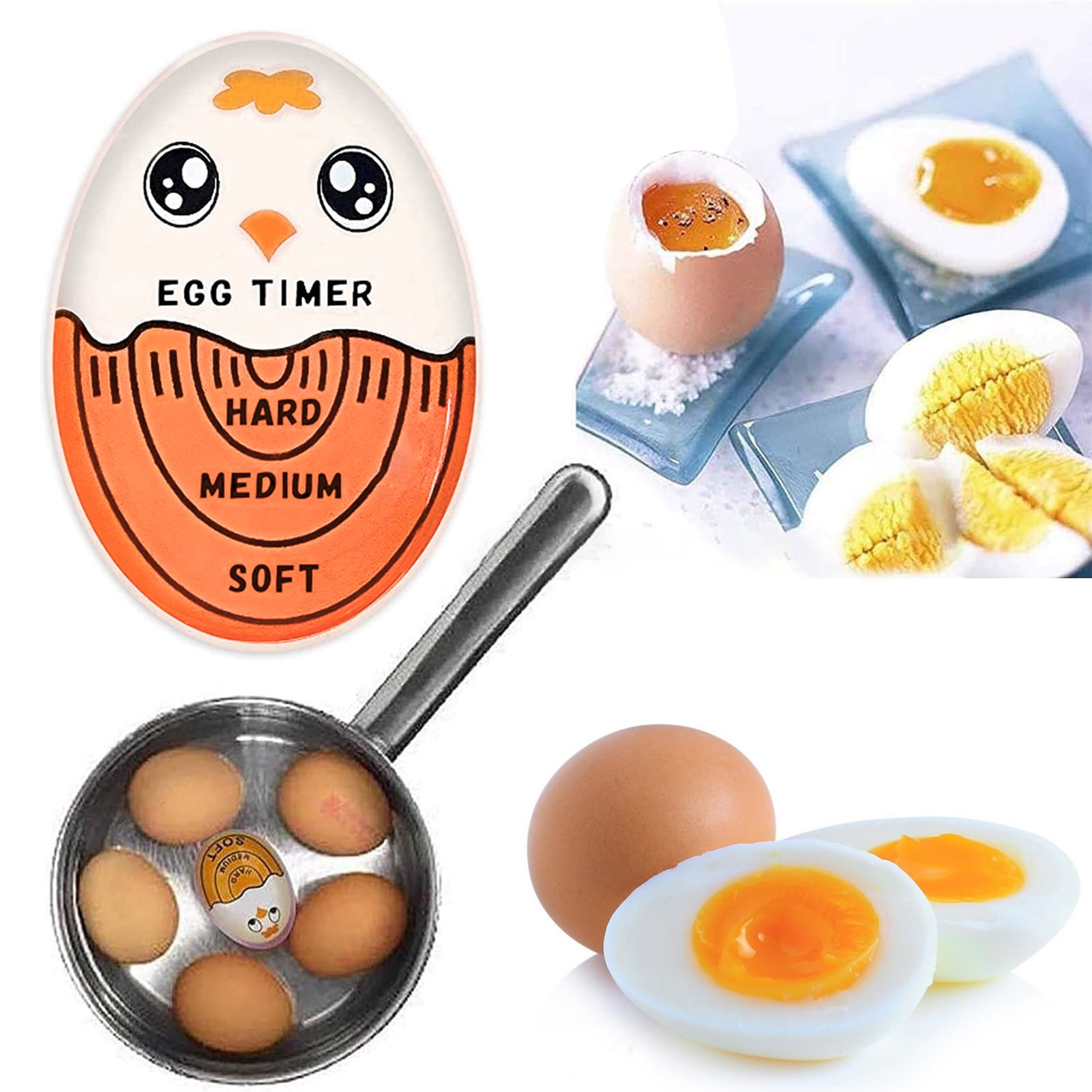 Ludlz Color Changing Egg Timer Food Grade Temperature Sensitive ...