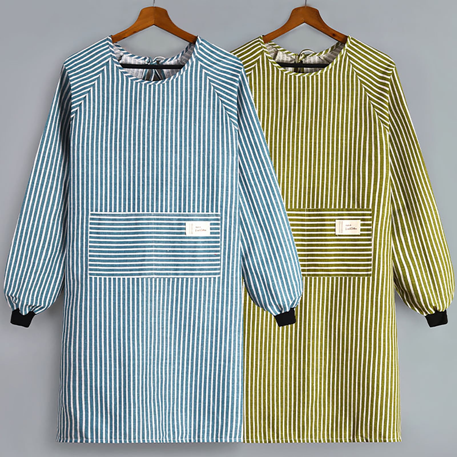 Ludlz Cooking Apron Unisex Cleaning Apron Adjustable Back Bandage ...