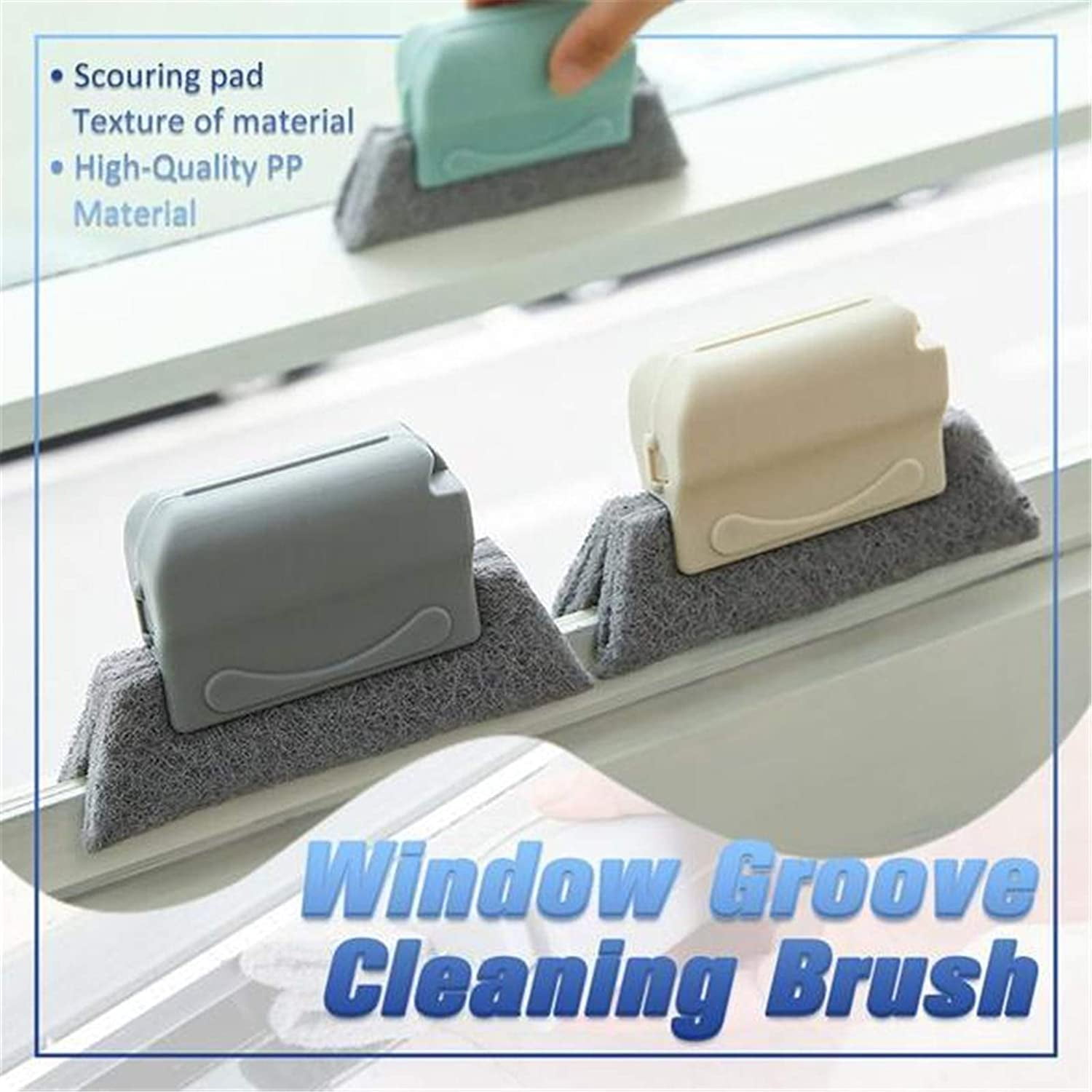 Ludlz Creative Door Window Groove Cleaning Brushes, Magic Handheld Grip ...