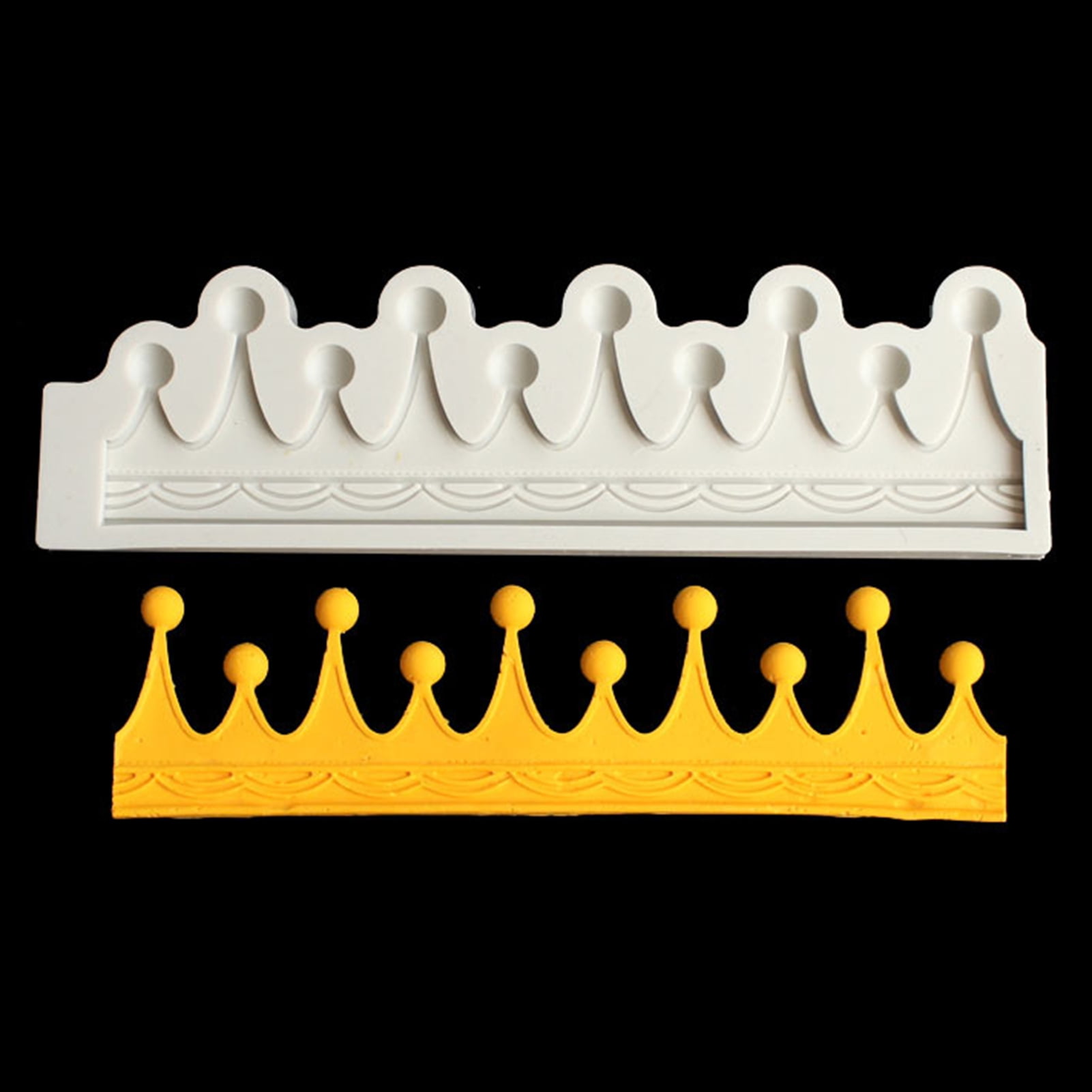 Ludlz Crown Cake Fondant Molds - Large Sugarcraft Crown Baroque Style ...