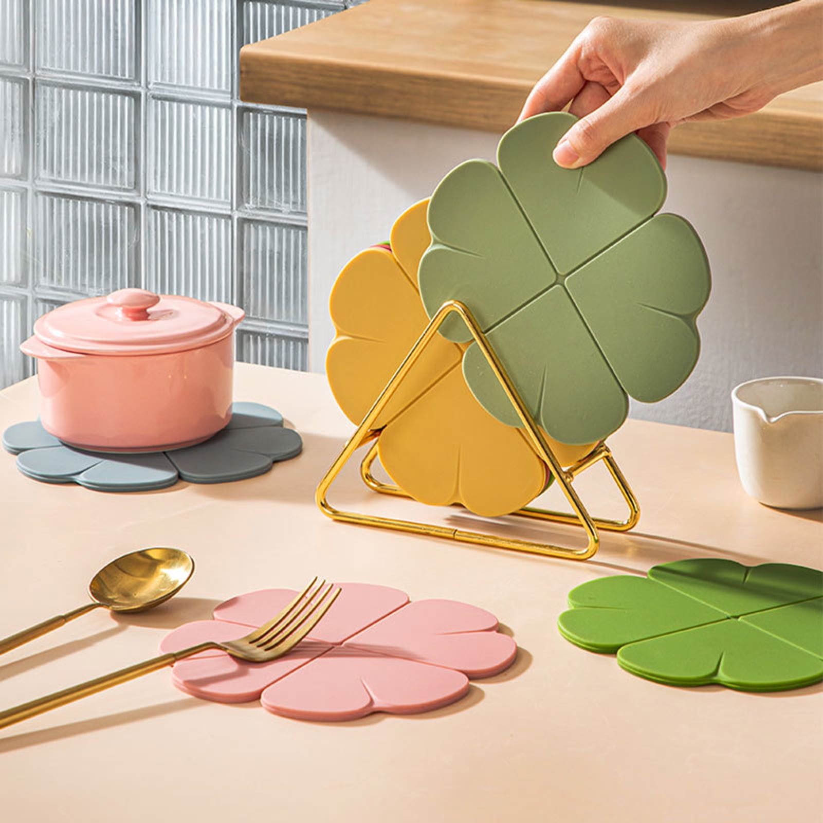 Ludlz Cup Mat Creative Soft Anti-slip Decorative Fine Workmanship ...