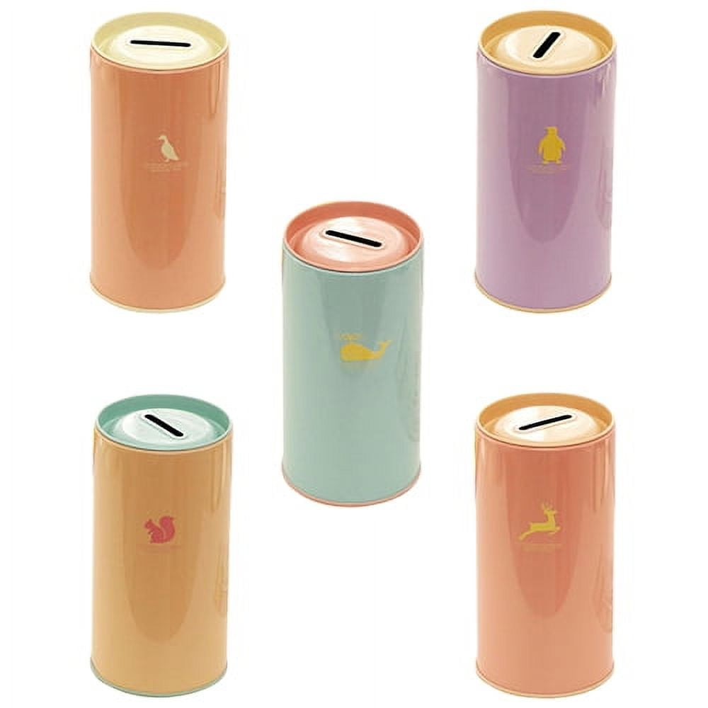 Ludlz Cute Animal Print Creative Gift Saving Bank Money Box Tin Coin ...