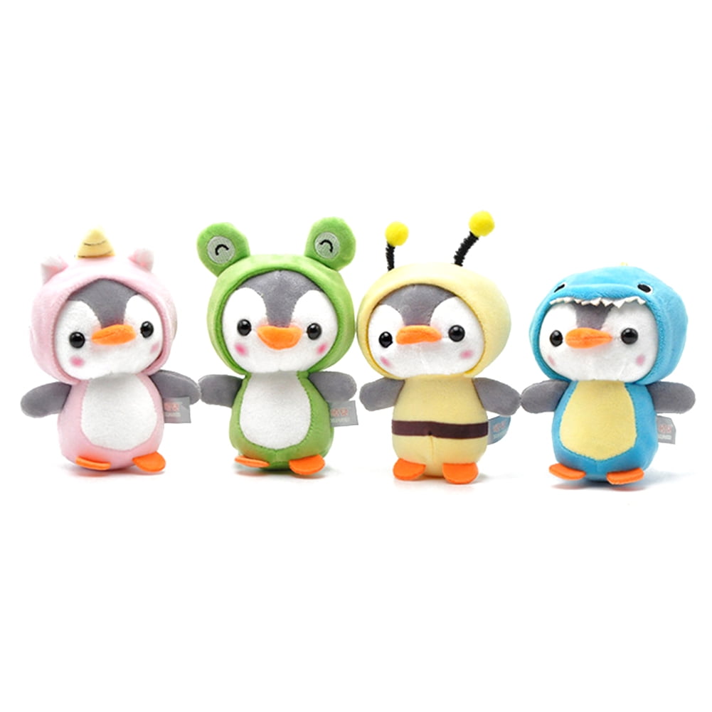Ludlz Cute Penguin Bee Animal Plush Doll Pendant Keychain Ring Key ...