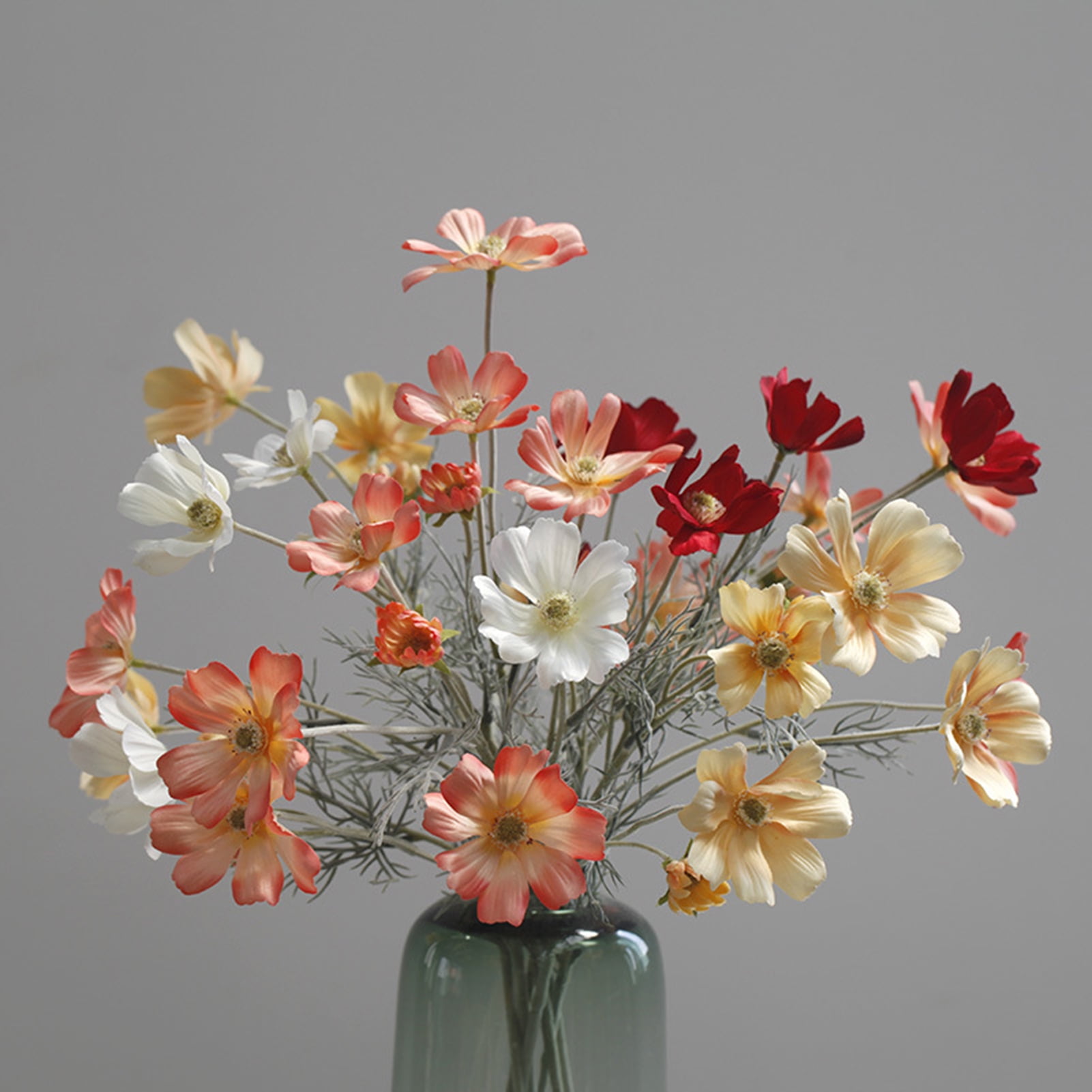 Ludlz Flower Head White Artificial Gerbera Fake Flowers Heads for ...