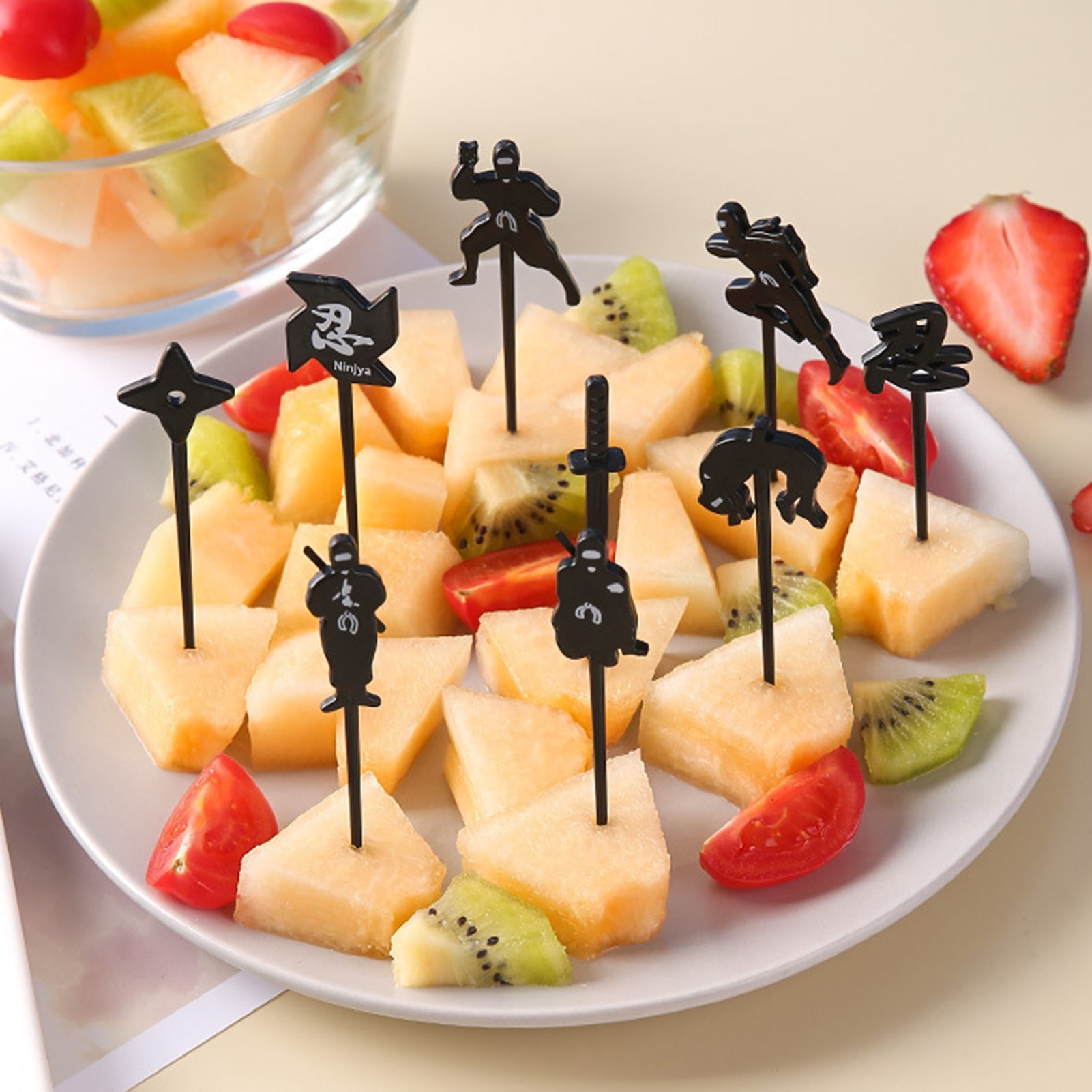 Ludlz Dessert Fork Cartoon Design Food Grade Plastic Cartoon Children ...