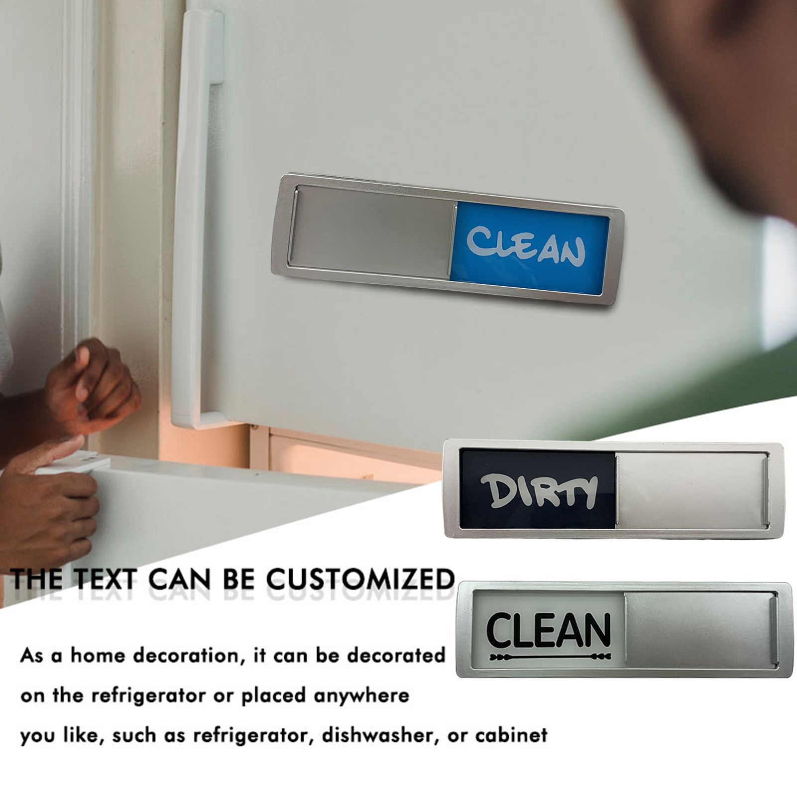 Ludlz Dishwasher Indicator Sign Easy to Read Non-scratch Less Dish ...