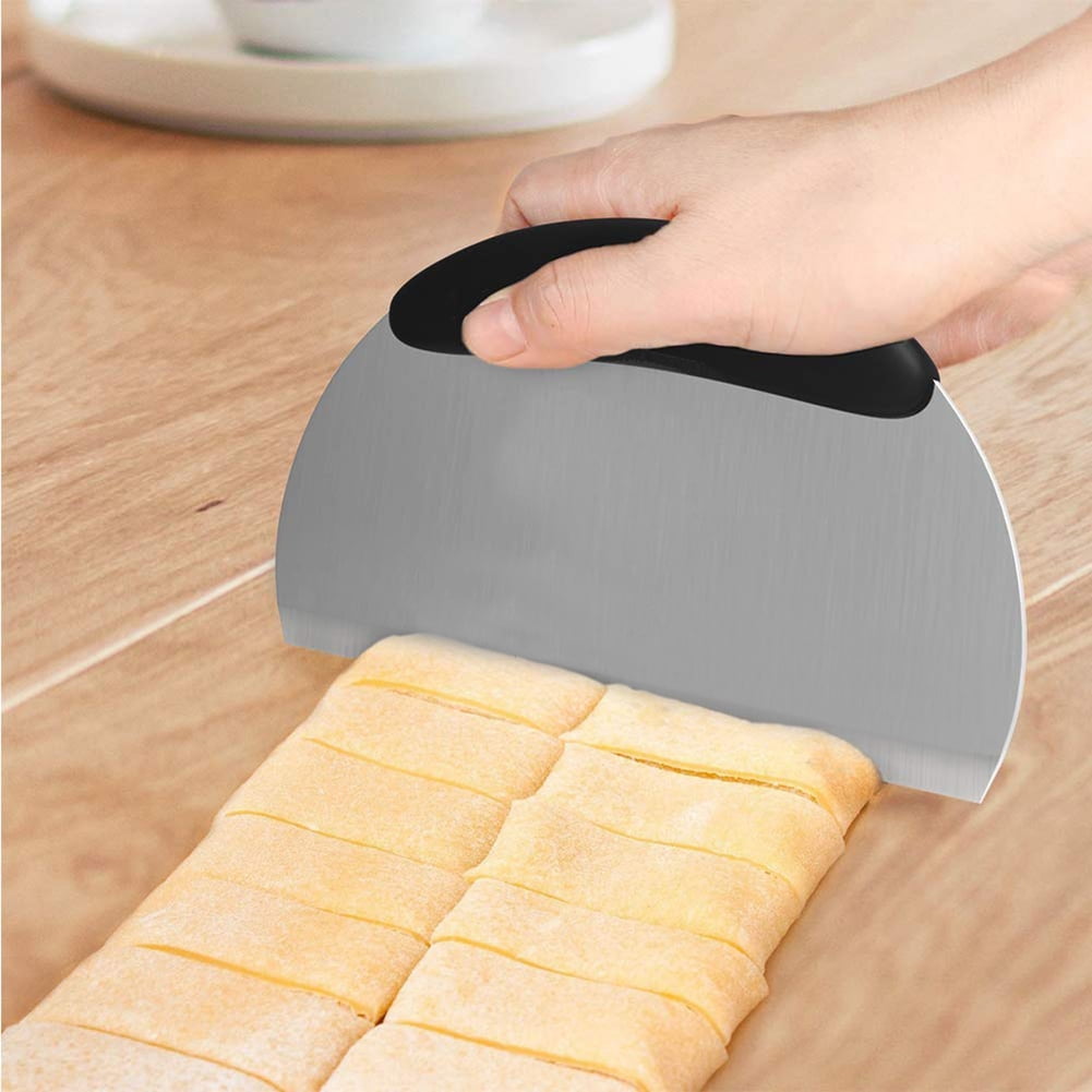 Ludlz Dough Pastry Scraper Chopper/Stainless Steel Dough Scraper Cutter ...