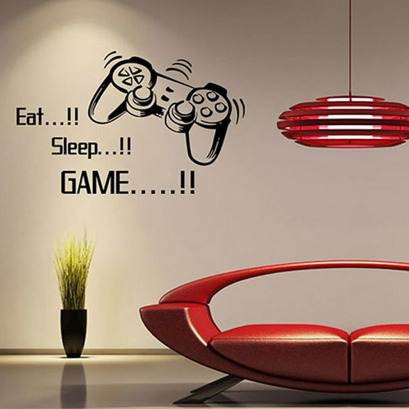 Cartoon Stickers,Video Game Room Decor Boys Gaming Wall Art Neon Game ...