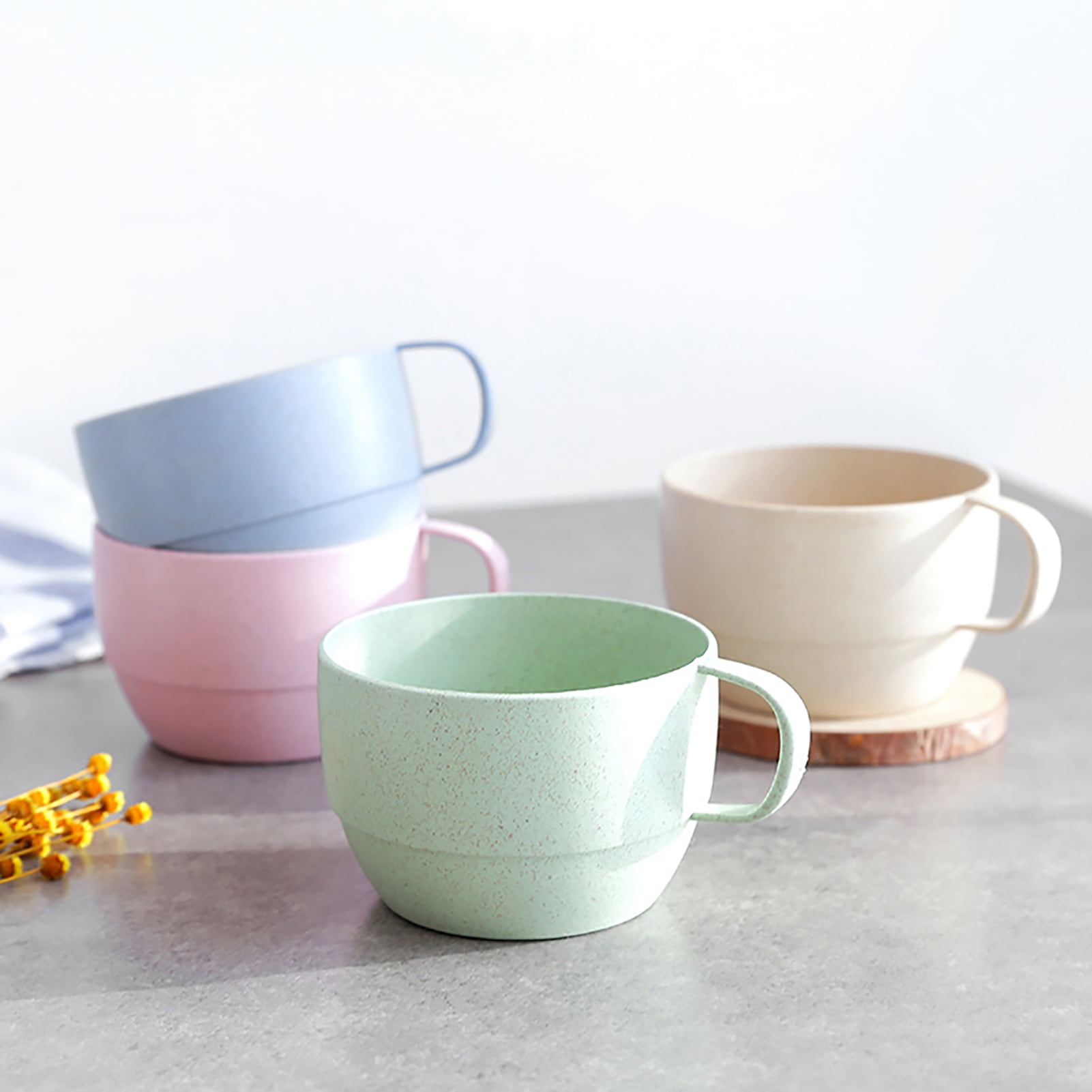 Ludlz Eco Friendly Healthy Wheat Straw Biodegradable Plastic Cup Mug ...