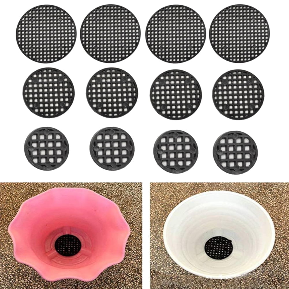 Flower Pot Hole Mesh Pad, Round Drainage Hole Screens Prevent Soil Loss ...