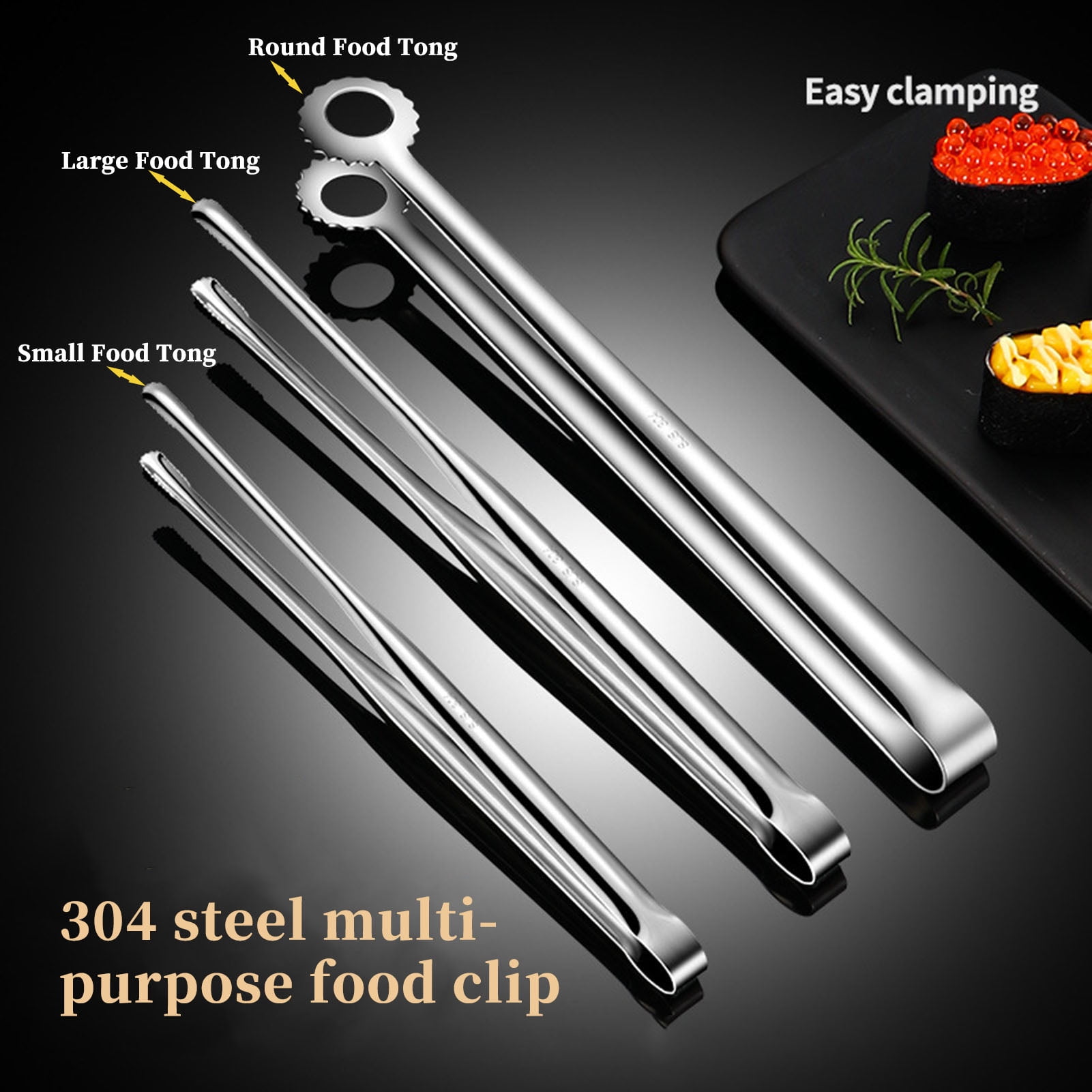 Ludlz Food Tong Stainless Steel Food Clamp Multifunctional Easy to ...