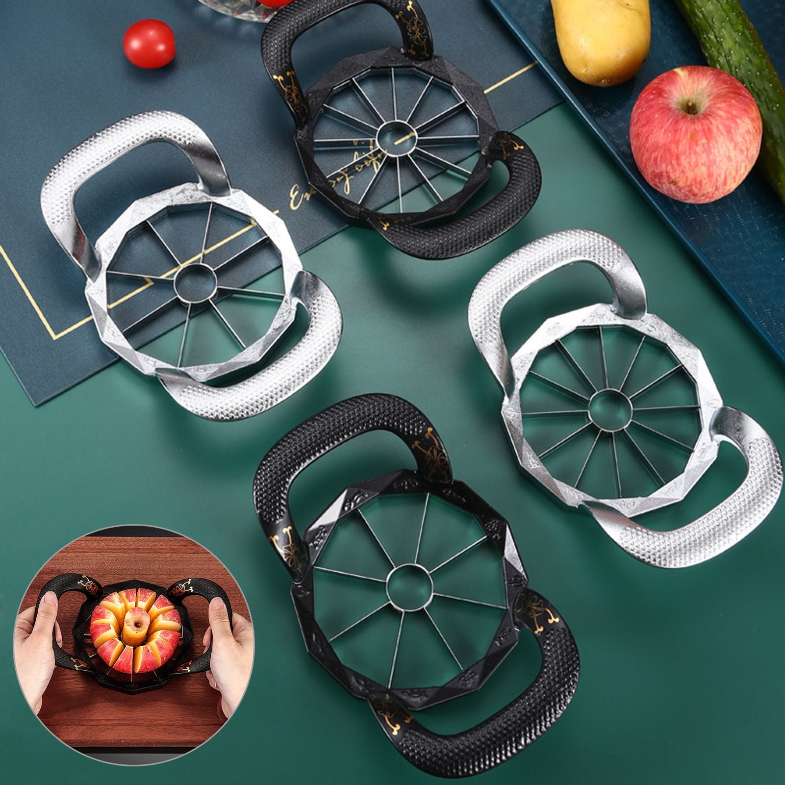 Ludlz Fruit Slicer with Handle Food Grade Polished Surface Easy to ...