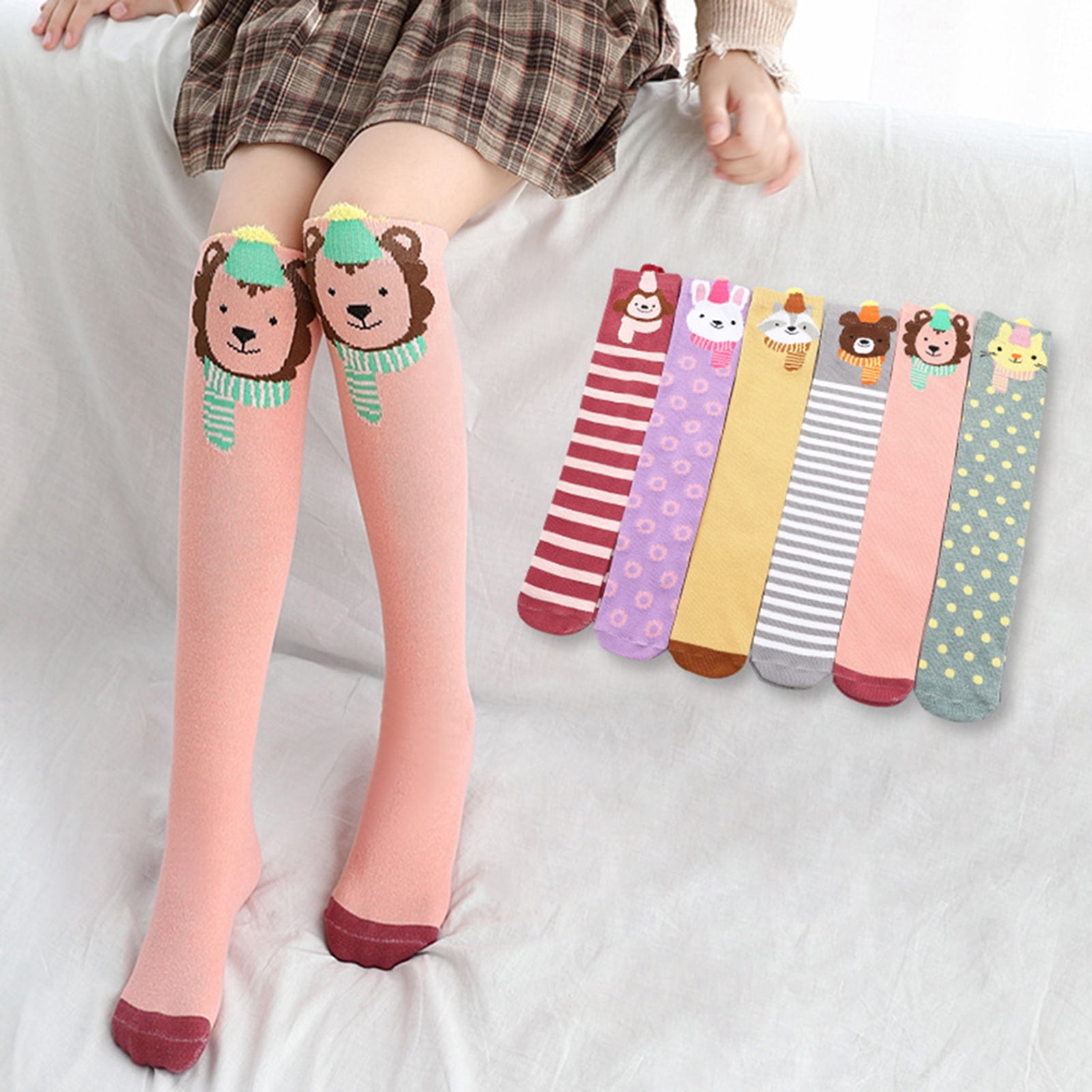 Walbest Girls Knee High Socks for Child Boot Fun Crazy Long Tall Funny ...