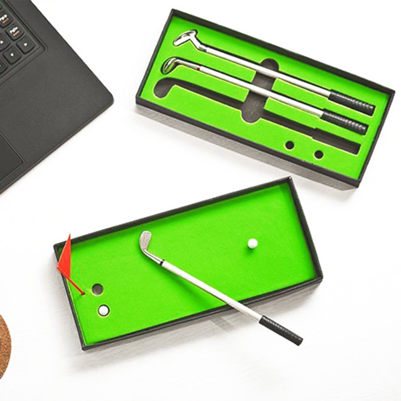 Ludlz Golf Pen Set, Mini Desktop Golf Ball Pen Gift Set Including 3Pcs ...