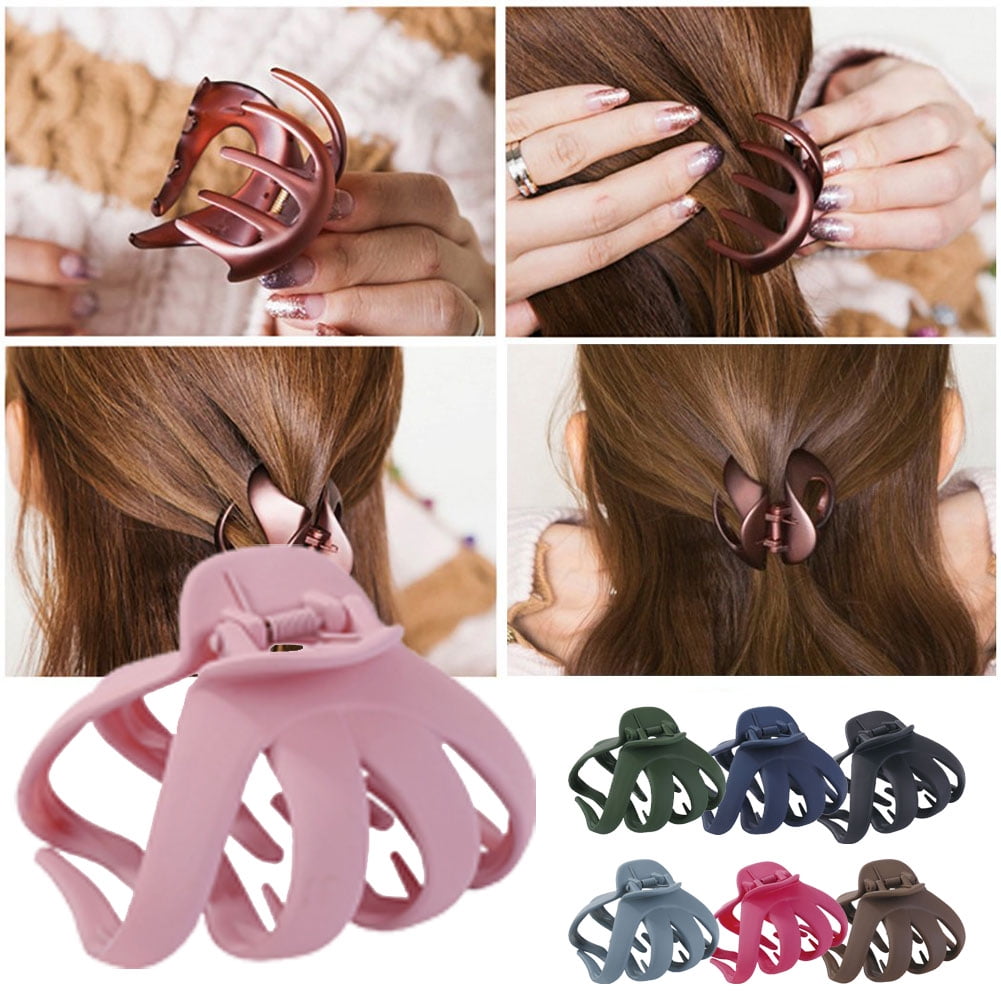 Ludlz Hair Claw Clips 6 Colors, Octopus Clip Anti Slip Ultra-light ...