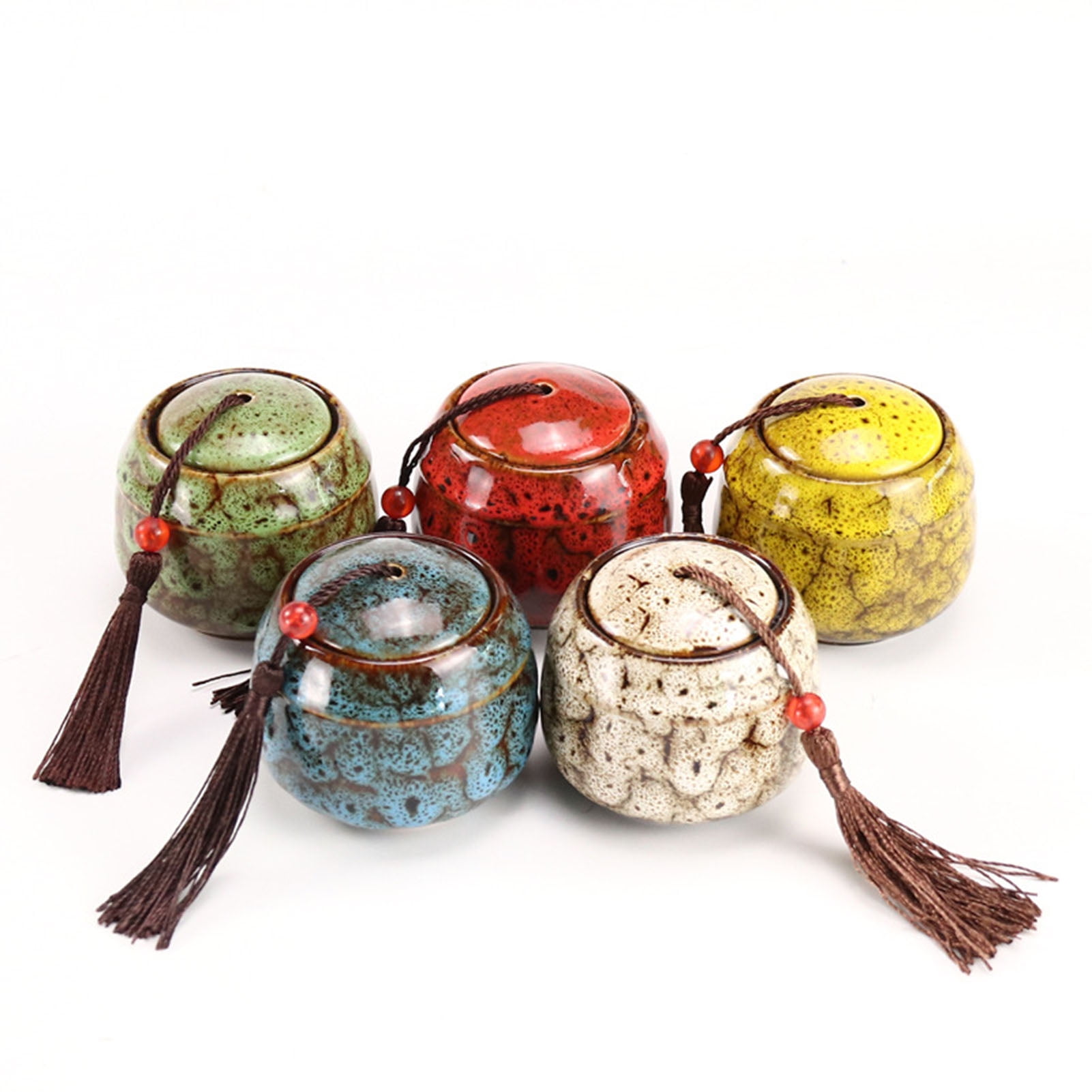 Ludlz Hand Ceramics Urns Ashes Small Boxes, Mini Funeral Cremation Urns ...