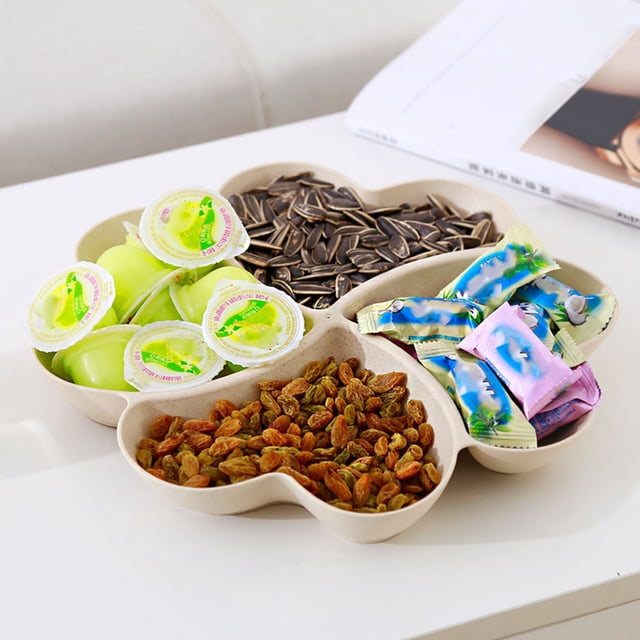 Ludlz Heart Shape Fruit Serving Tray Plate Candy Snacks Nuts Dish Bowl ...