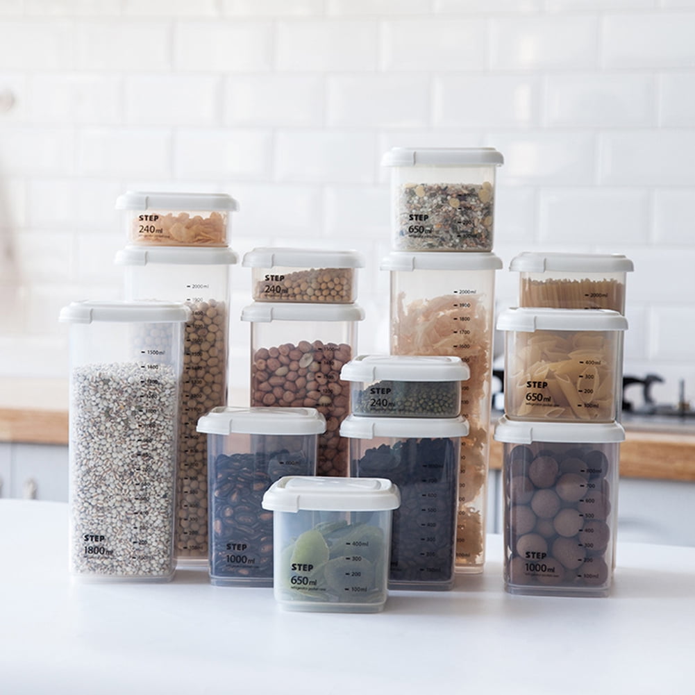 Ludlz Home Kitchen Transparent Thick Plastic Airtight Tall Food Storage ...