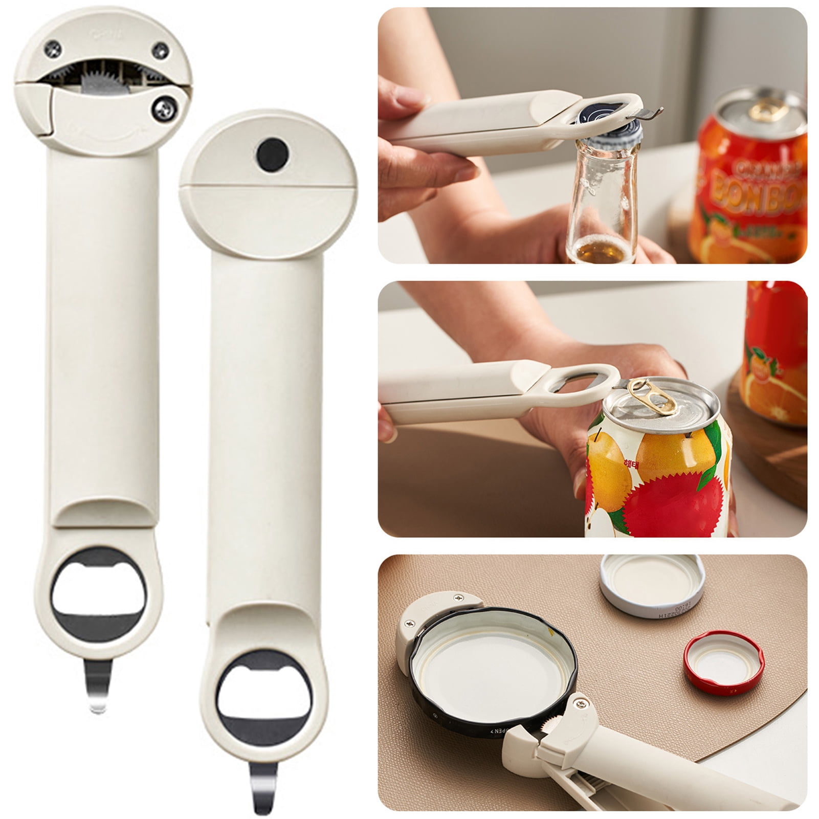 Ludlz Jar Opener Lid Opener Stainless Steel Bottle Opener Ergonomic ...