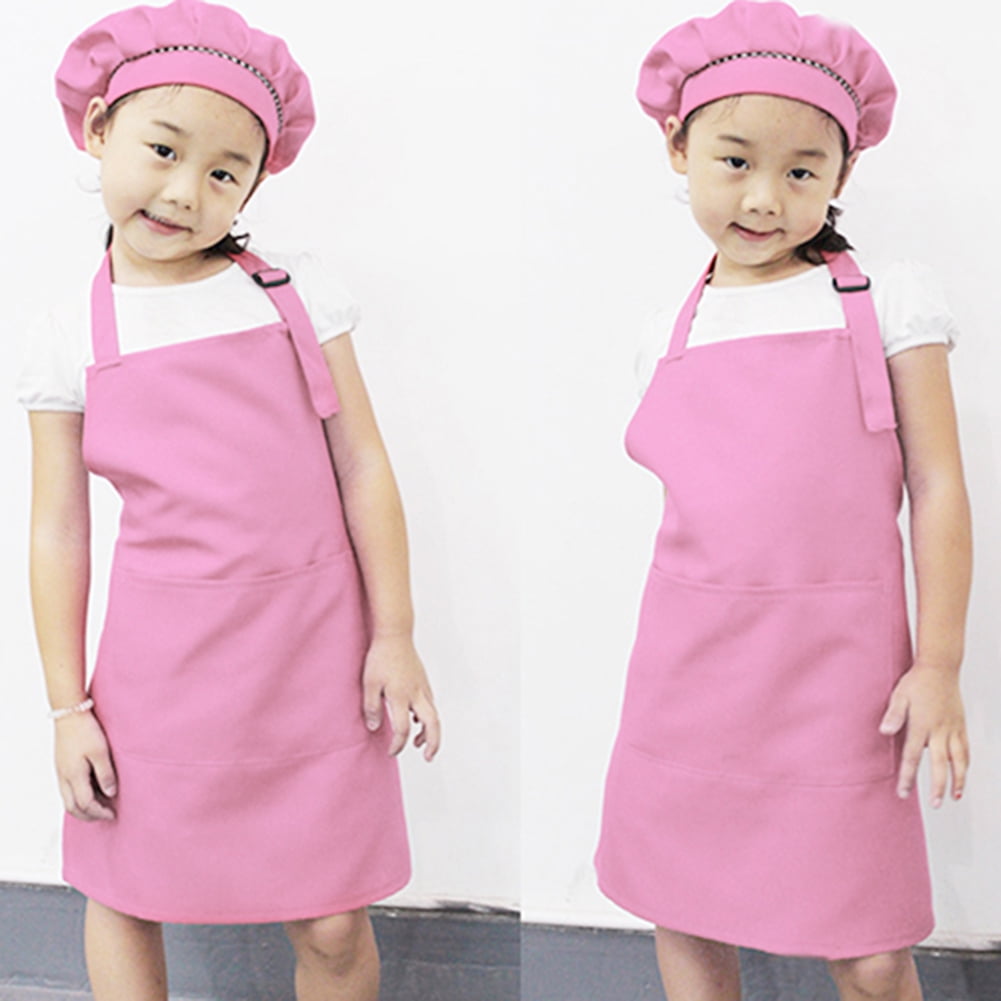 Ludlz Kids Apron with Pocket Adjustable Children Chef Apron for Baking ...