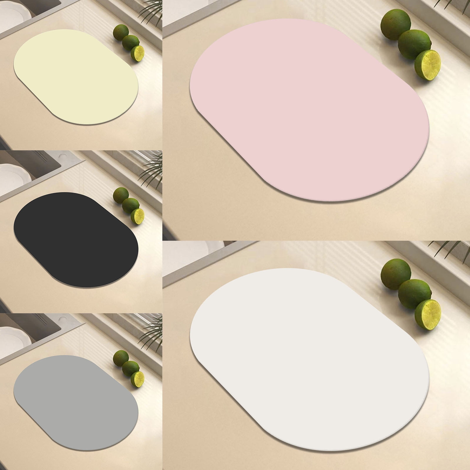 Ludlz Kitchen Countertop Dish Drying Mat Absorbent Heat Insulation ...