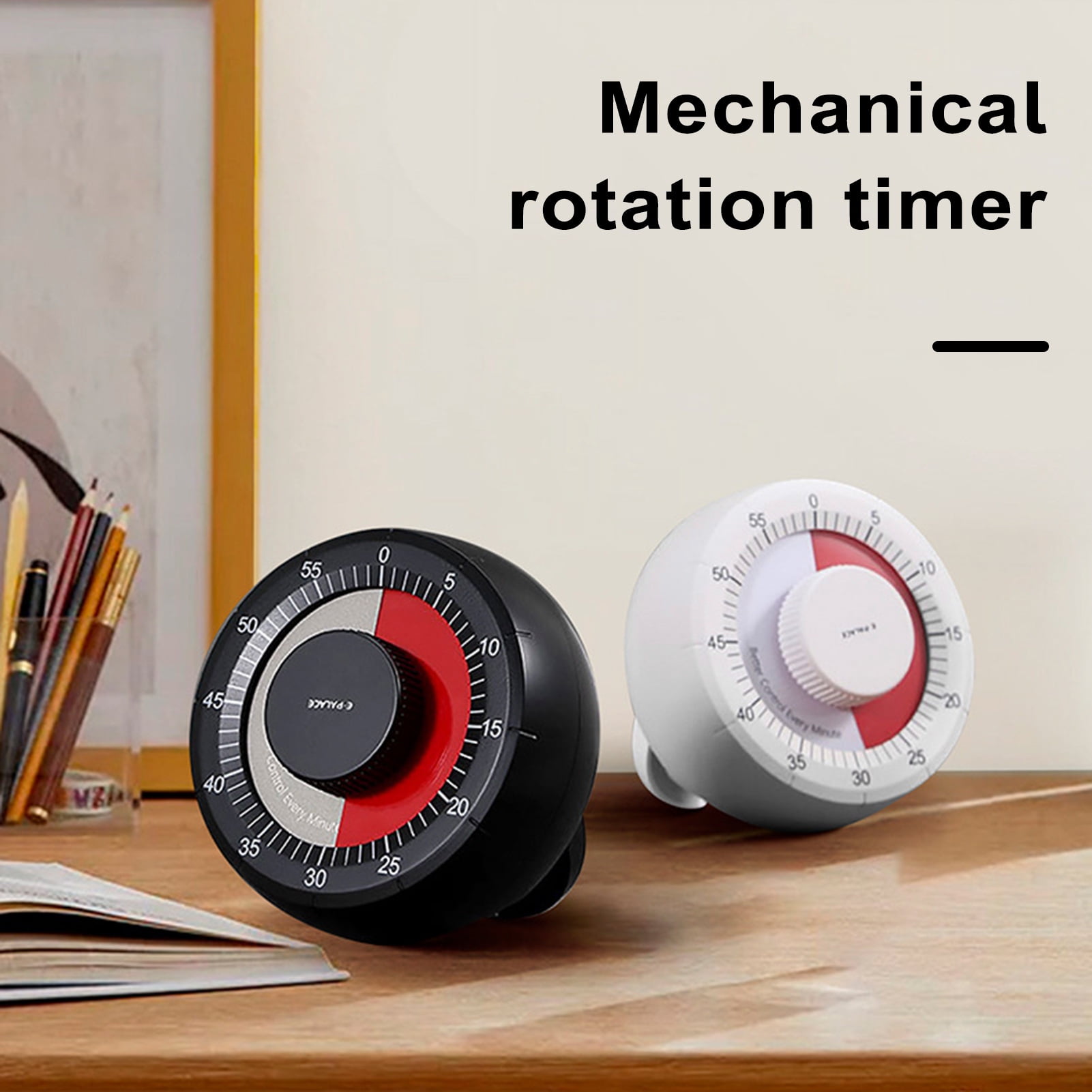 Ludlz Kitchen Mechanical Rotating Timer Visualization Long-lasting ...