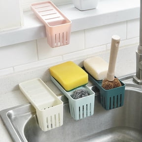 Pompotops Sponge Holder Sink Caddy Soap Holder For Kitchen Plastic ...