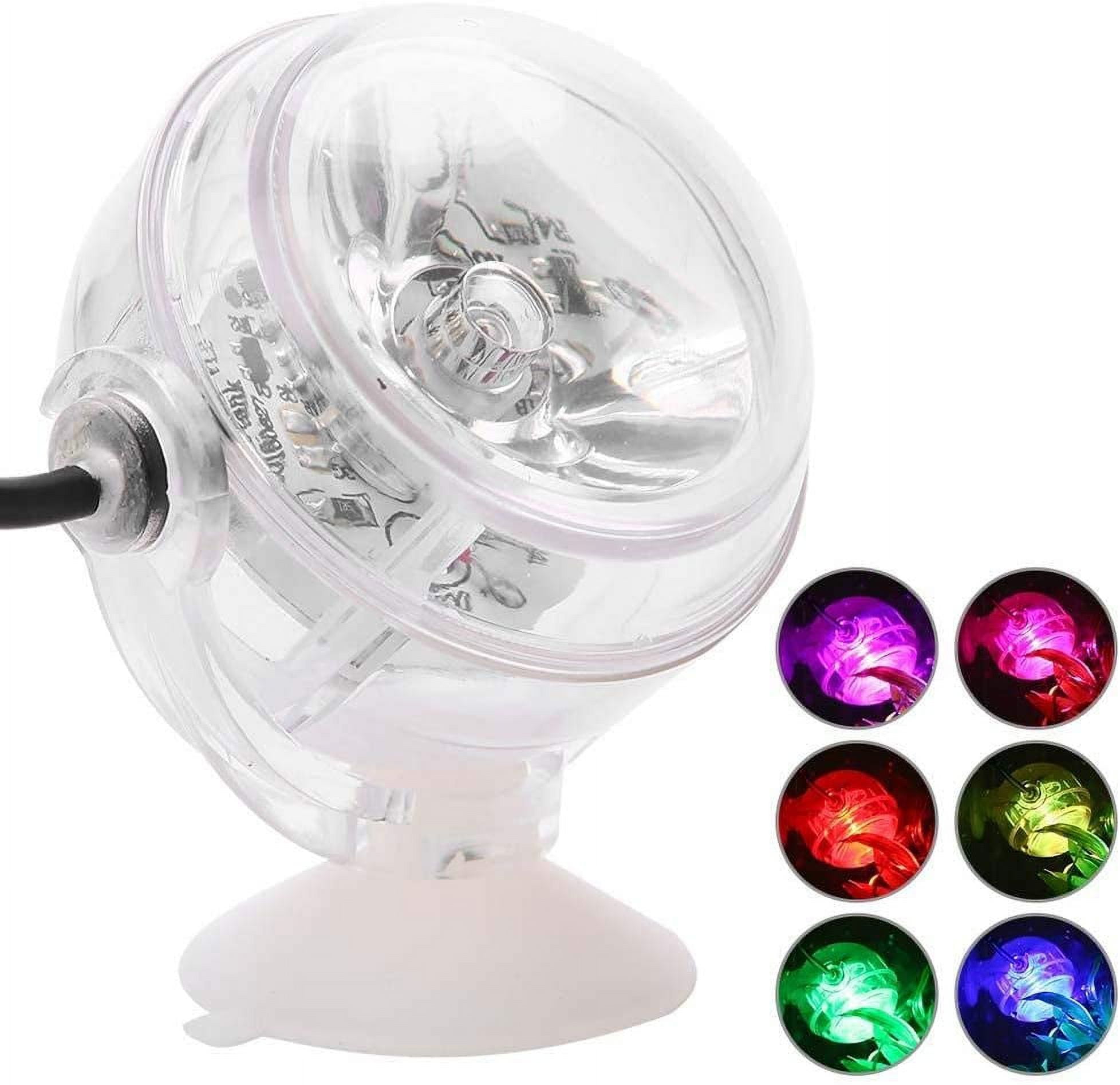 Ludlz LED Fish Tank Spot Light, 180 Degree Free Rotation Waterproof ...