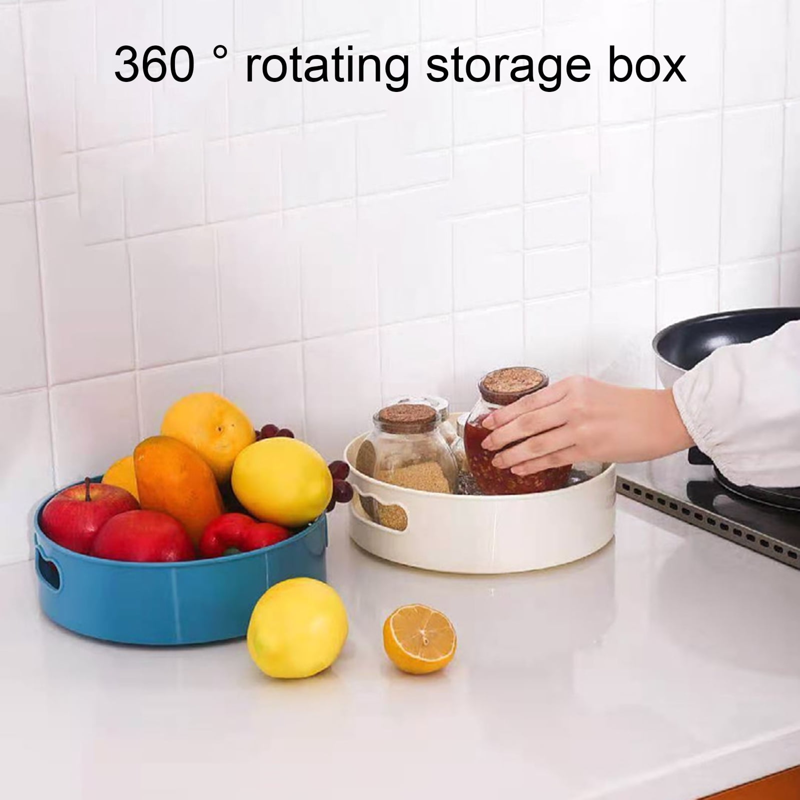 Windfall Plastic Lazy Susan Turntable Multifunctional Spice Rack ...