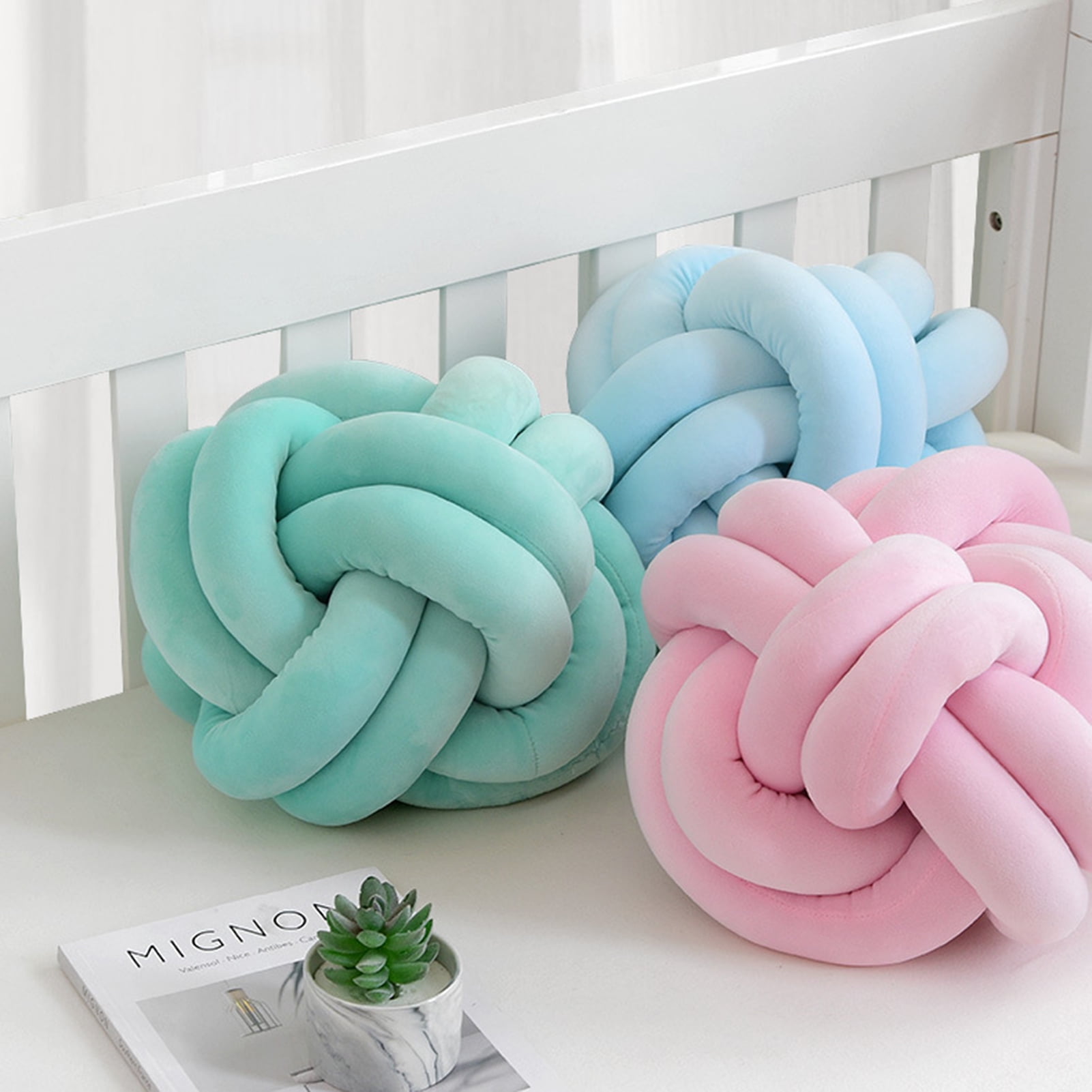 Ludlz Lumbar Pillow Nordic Style Ultra Soft Home Decoration Elastic INS ...